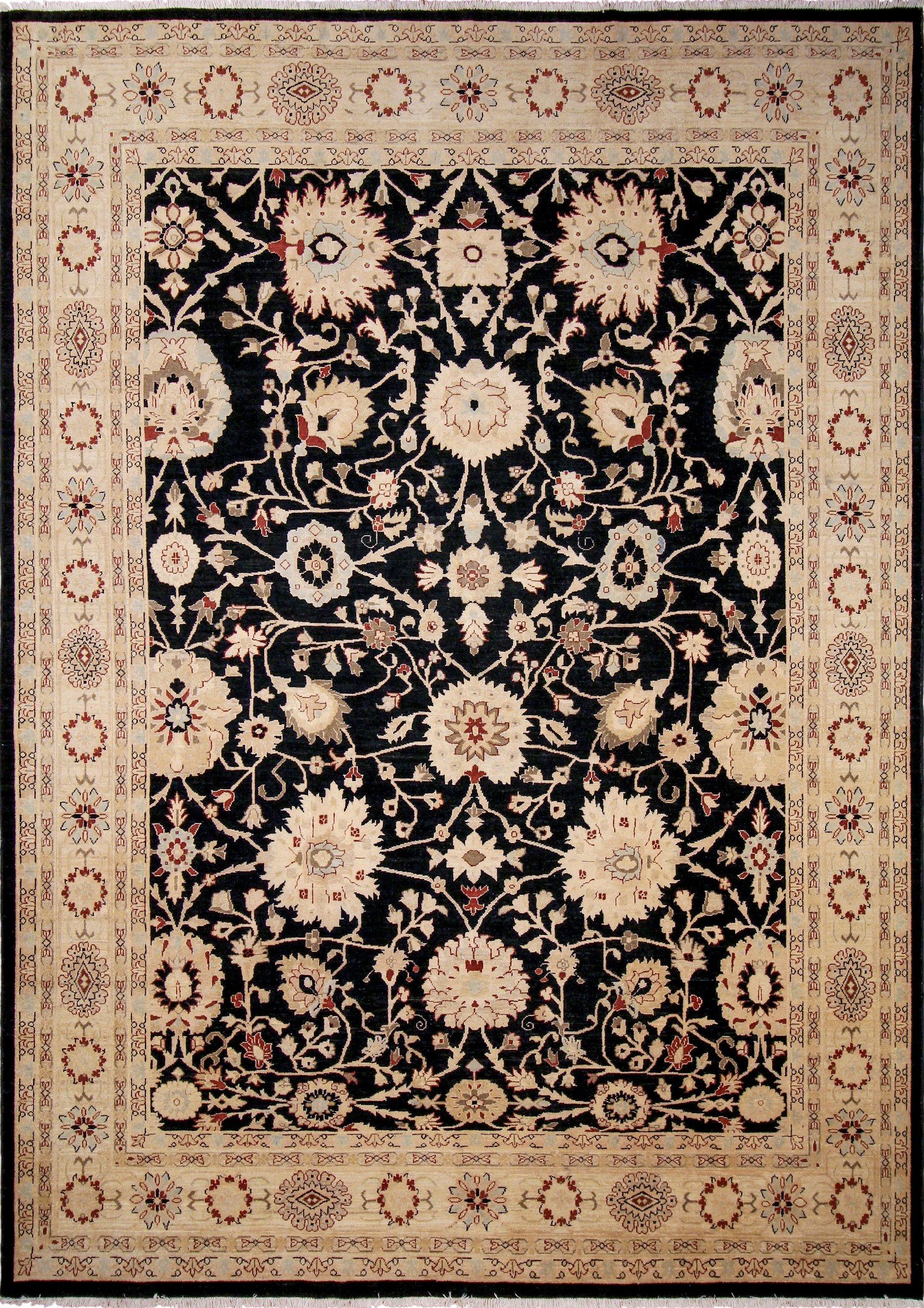 noori rug n3068 peshawar leyla area rug 10'1" x 13'10" black/beige ...