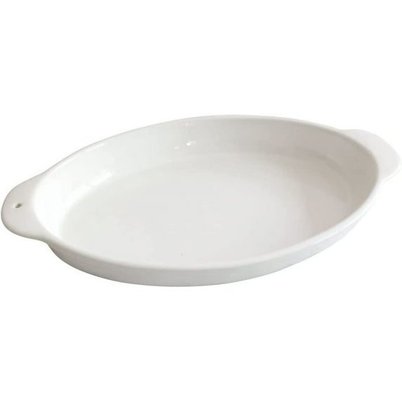 nora fleming Stoneware Oval Oven Baker - Large Round Tray for Casseroles, Lasagna, Appetizers ...
