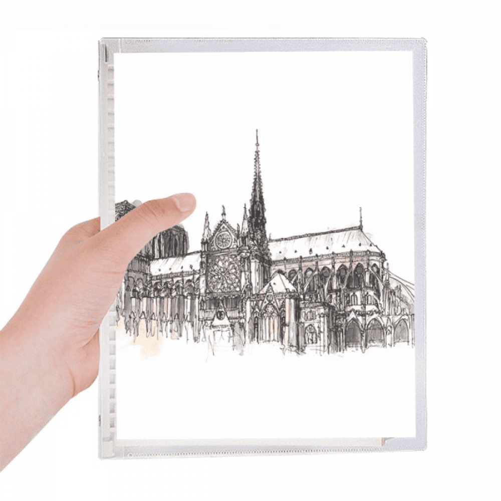 notre-dame de in paris france notebook loose diary refillable journal ...