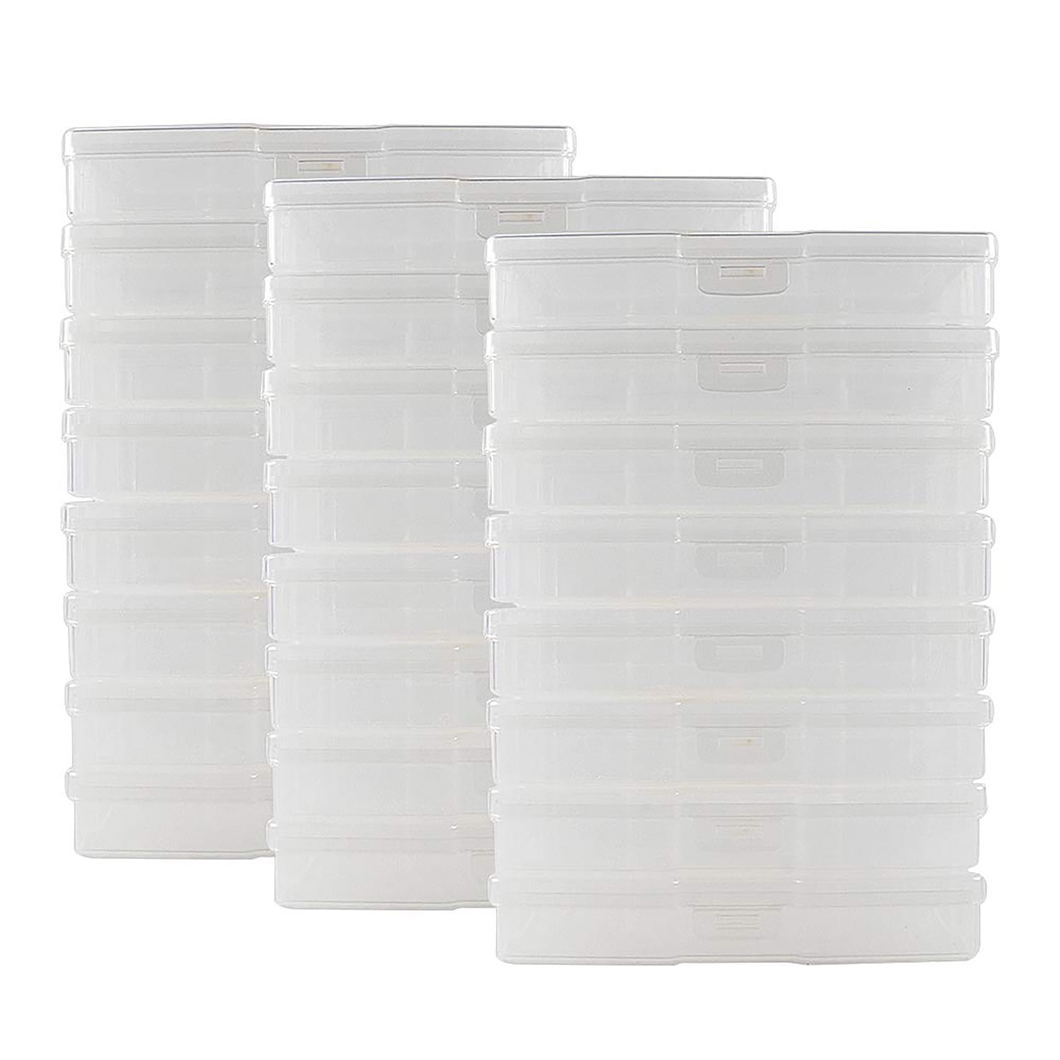 "Novelinks 4"" x 6"" Photo Storage Boxes - Clear Organizer Cases with ...