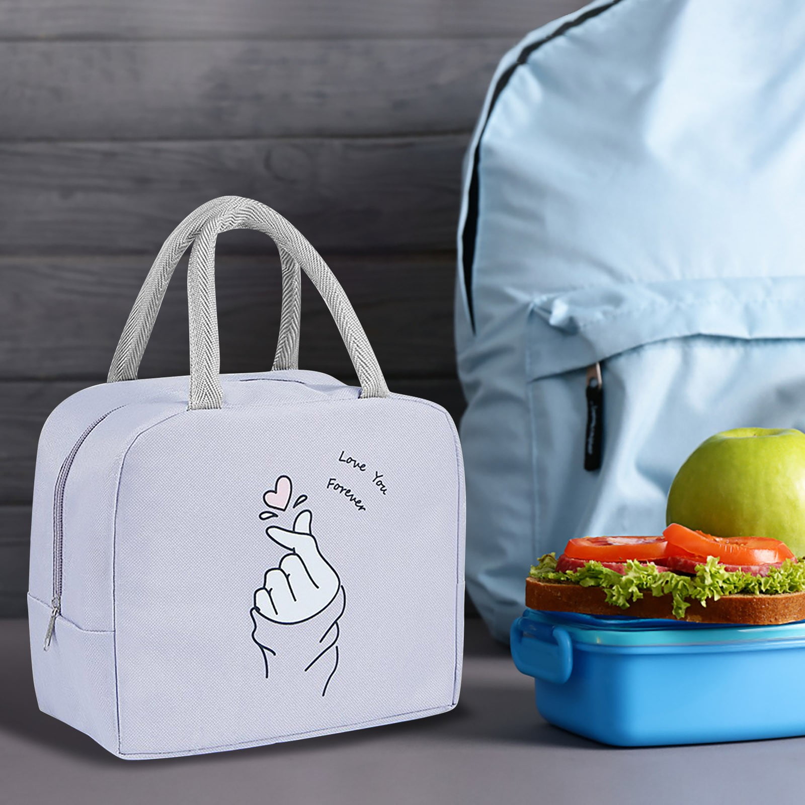 npkgvia Lunch Bag,Clearance,Canvas Insulated Bento Bag Heat Insulation ...