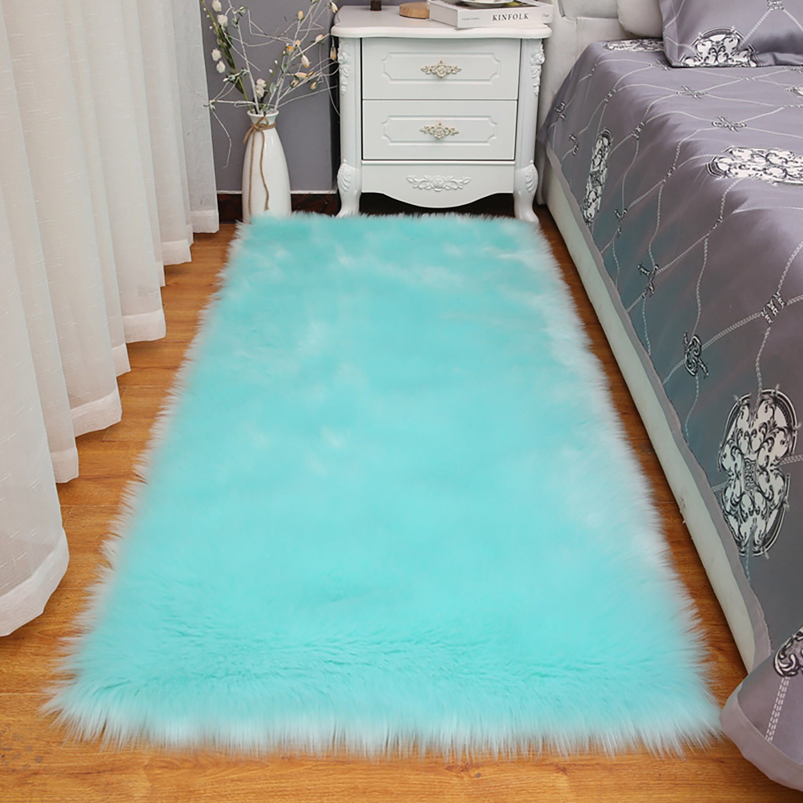npkgvia Clearance,Faux Rug For Bedroom Rug Shag Rug For Sofa Couch Seat ...