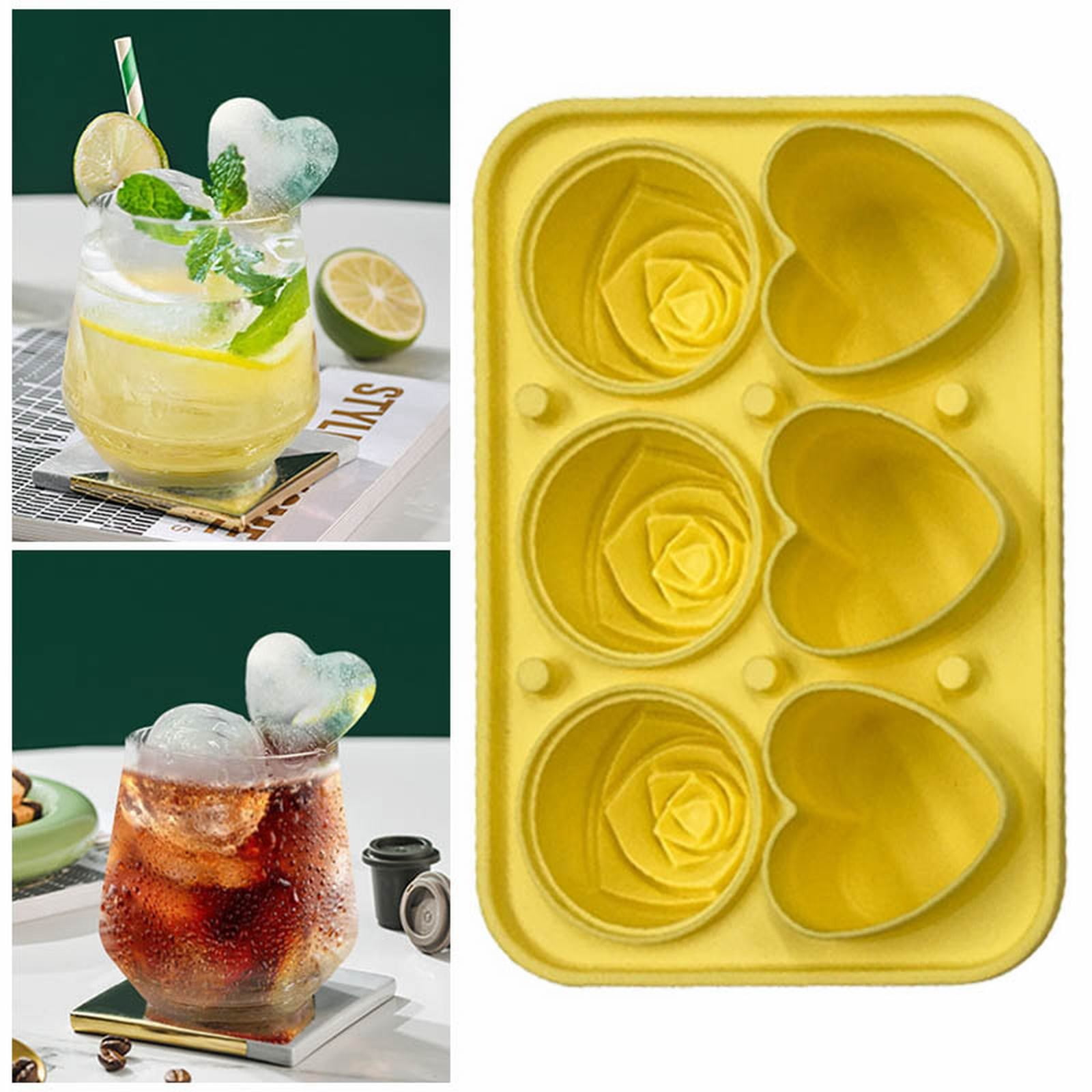 npkgvia Kitchen Utensils Set Tools 3D Rose Ice Molds And Heart Ice ...
