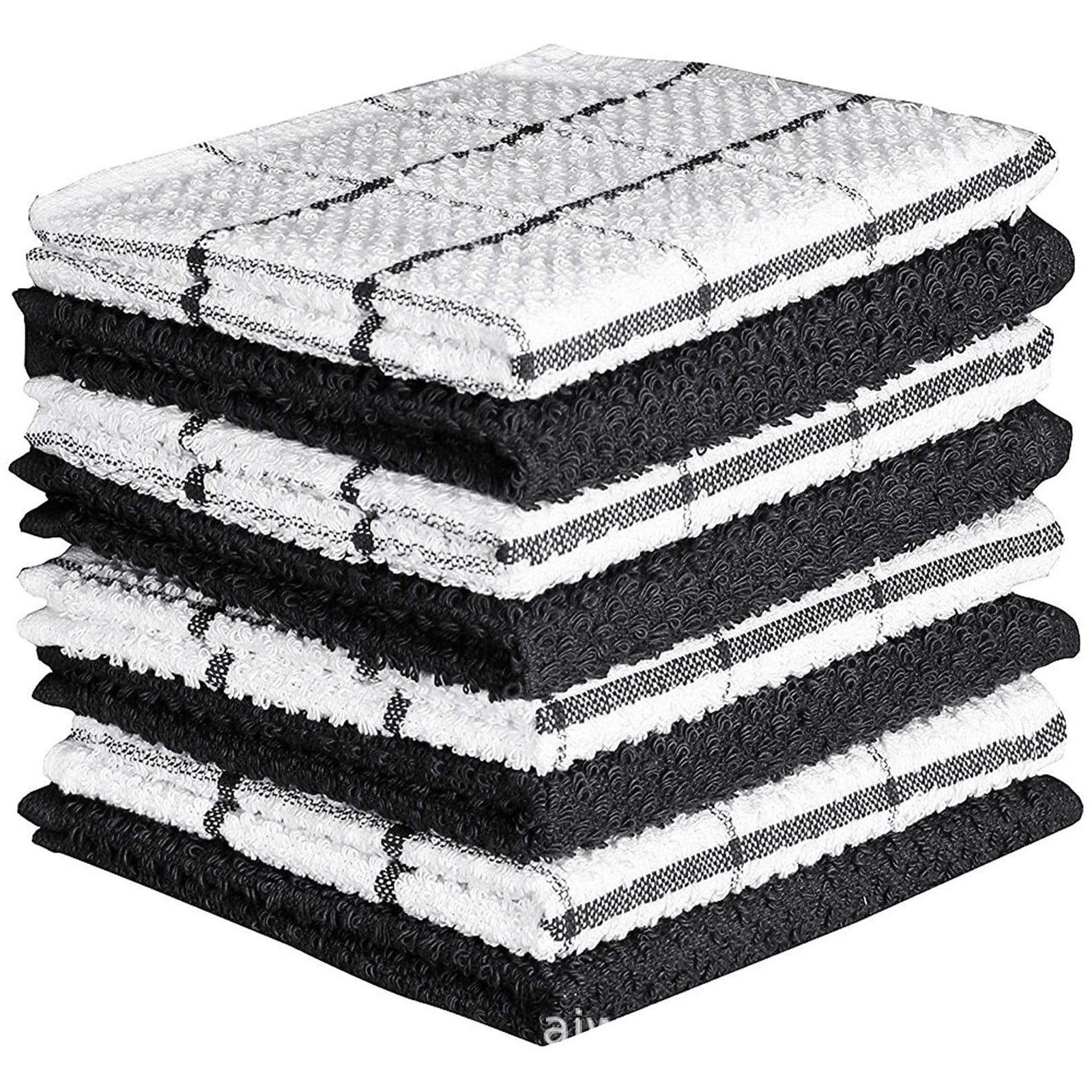npkgvia Microfiber Towels and Dish Cloths,8PC Cleaning Kitchen Fast ...