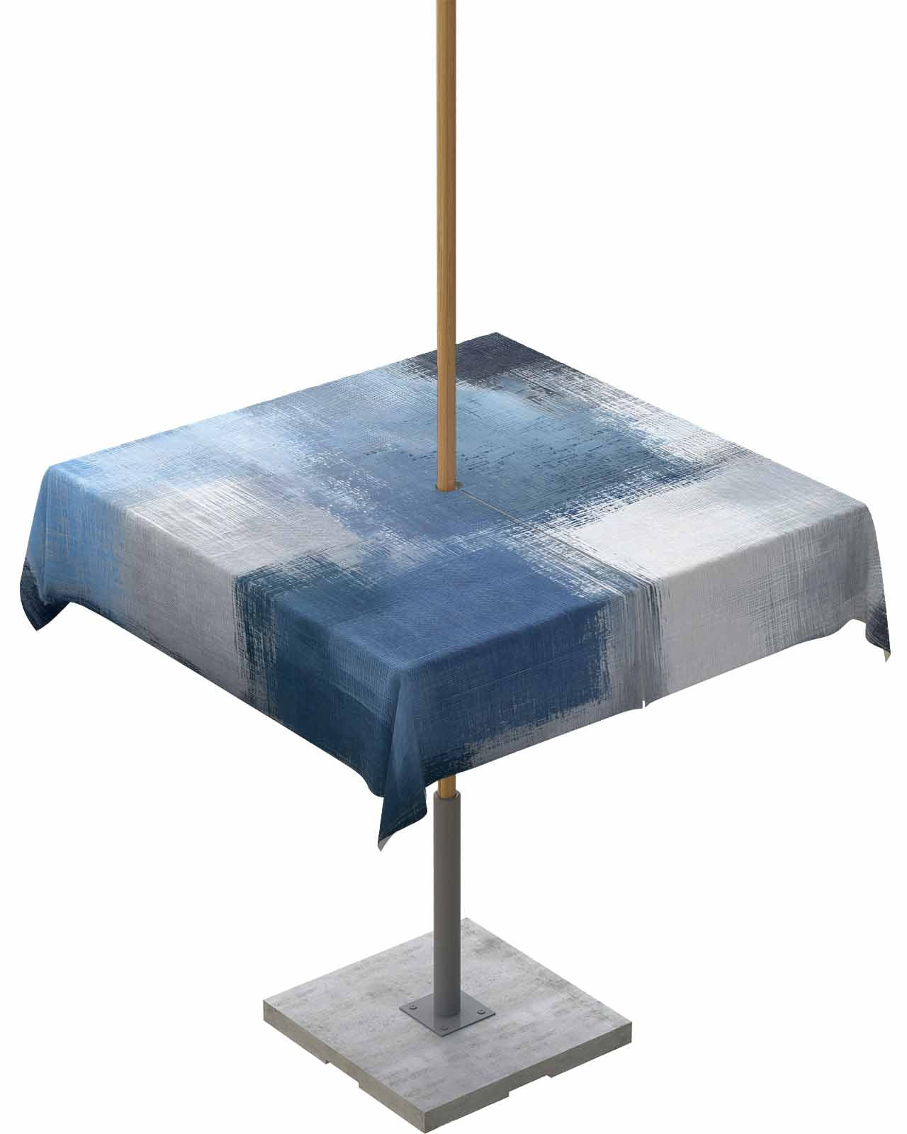 nqOlkjepod Abstract Blue Outdoor Tablecloth with Umbrella Hole & Zipper ...