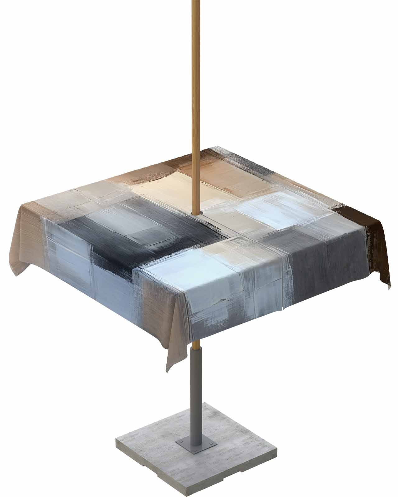 nqOlkjepod Abstract Gray Brown Outdoor Tablecloth with Umbrella Hole ...