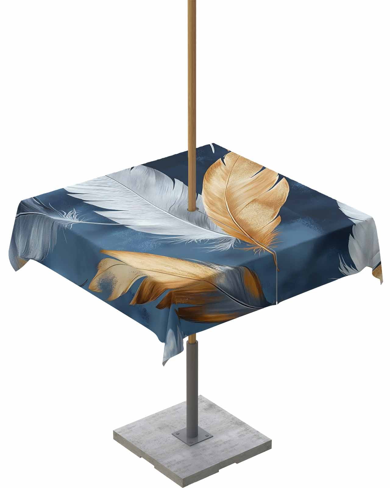 nqOlkjepod Aesthetics Feather Outdoor Tablecloth with Umbrella Hole ...