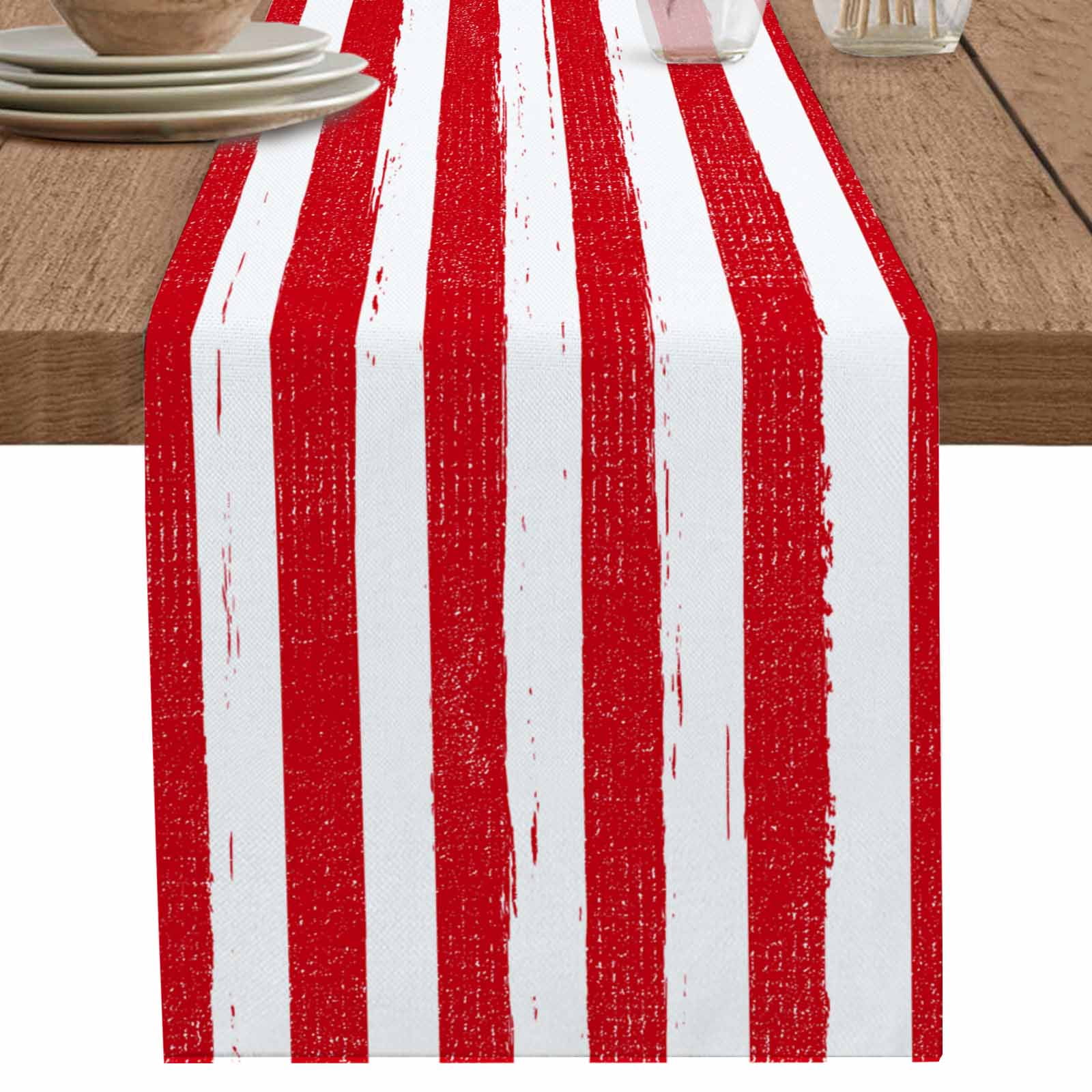 nqOlkjepod American Flag Table Runner 72 Inches Long Farmhouse Dress ...