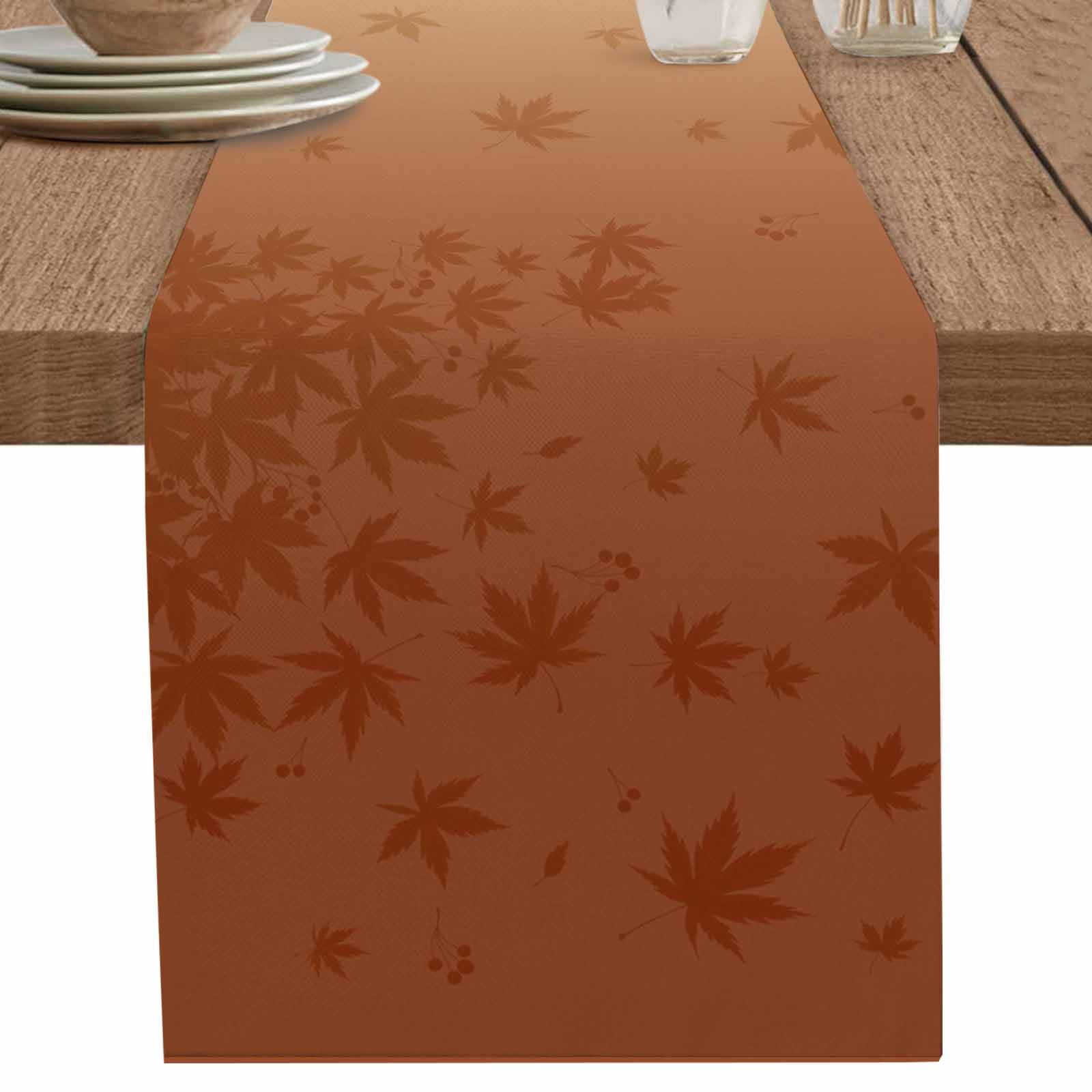 nqOlkjepod Autumn Maple Leaf Table Runner 70 Inches Long Farmhouse ...