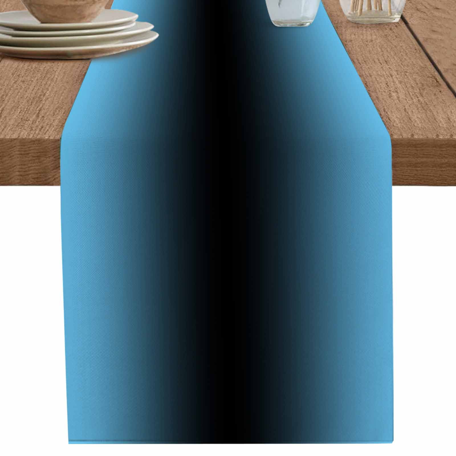 nqOlkjepod Blue Black Ombre Table Runner 72 Inches Long Farmhouse Dress ...