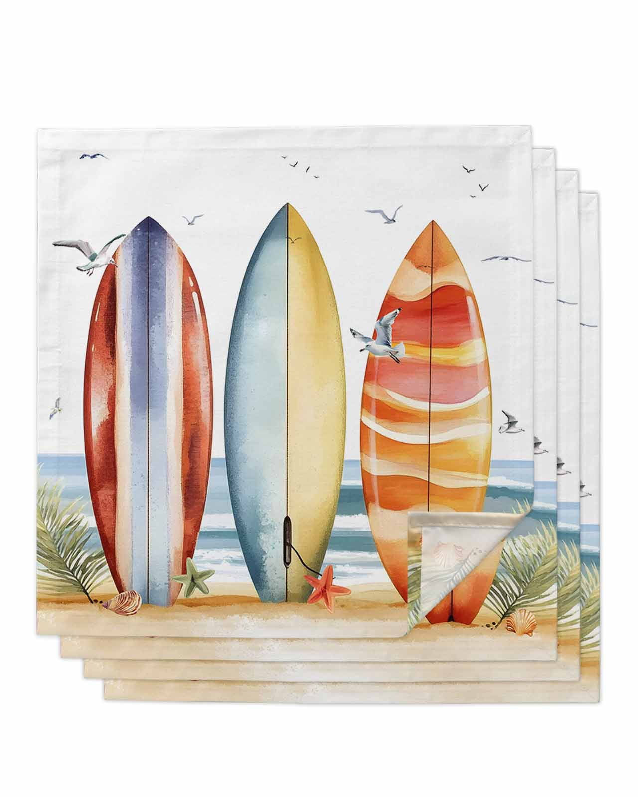 nqOlkjepod Blue Coastal Cloth Napkins Set of 4 Reusable Dinner Napkins ...