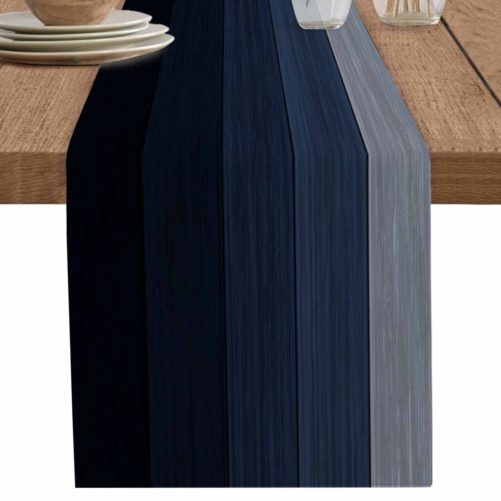 nqOlkjepod Blue Gray Table Runner 72 Inches Long Farmhouse Dress ...