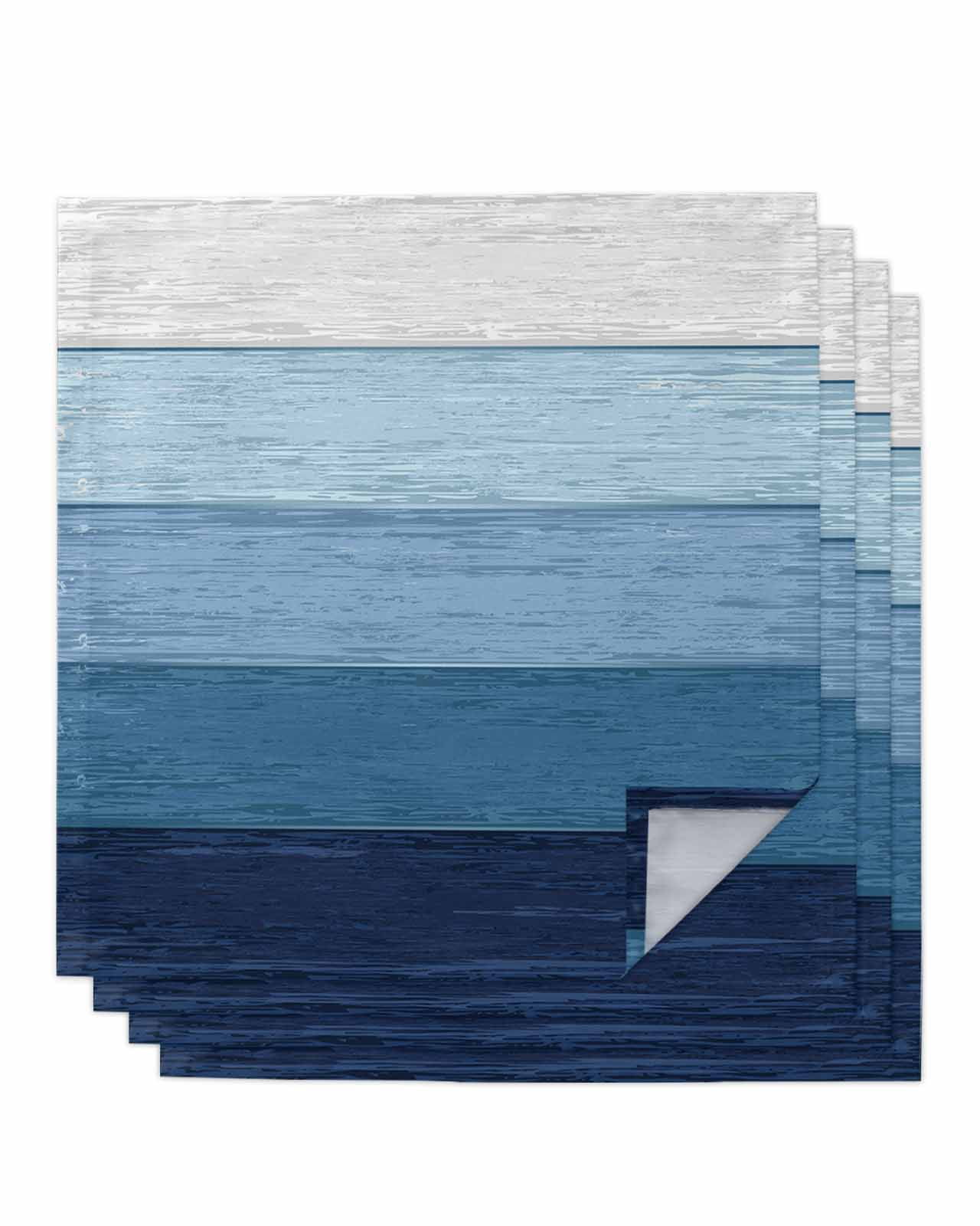 nqOlkjepod Blue Ombre Cloth Napkins Set of 4 Reusable Dinner Napkins ...