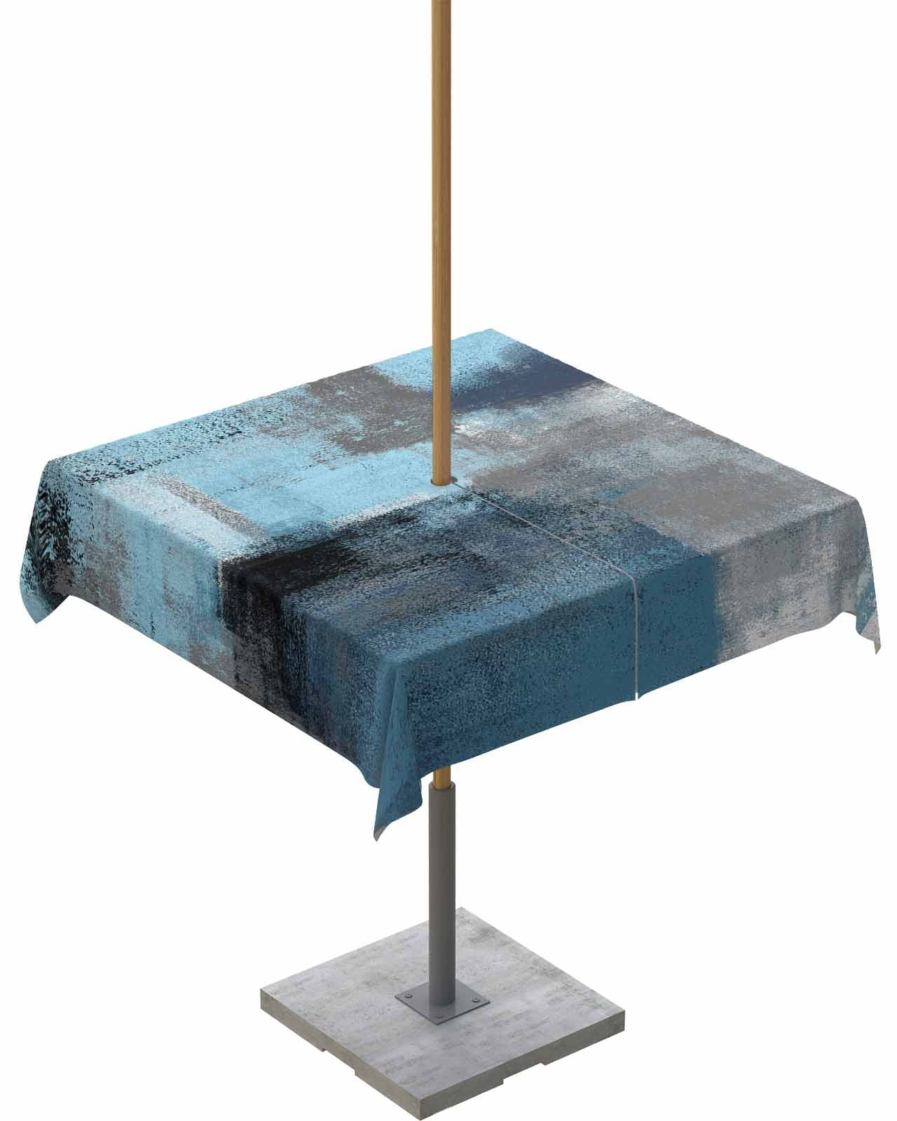 nqOlkjepod Blue Ombre Outdoor Tablecloth with Umbrella Hole & Zipper ...