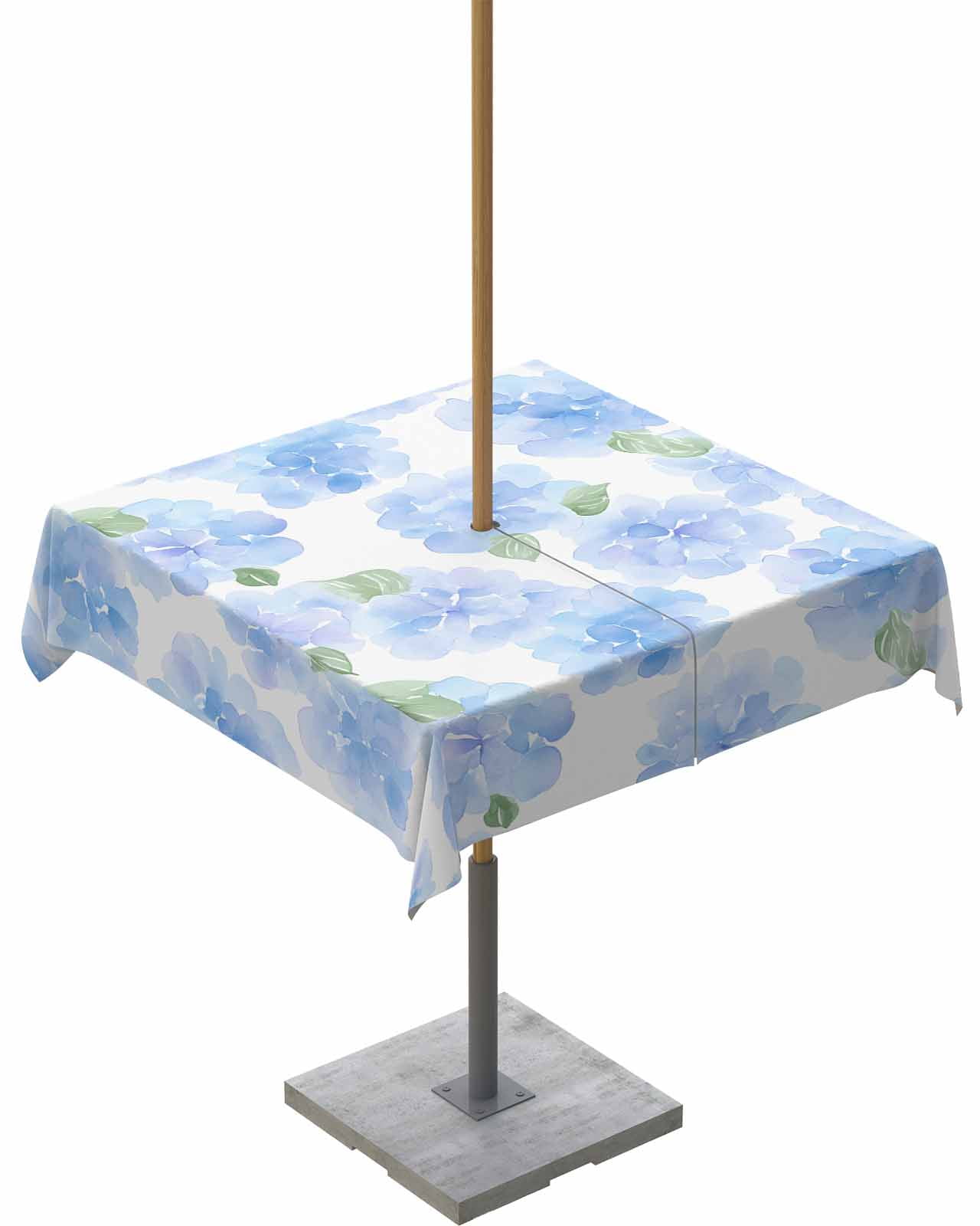 nqOlkjepod Blue Spring Floral Outdoor Tablecloth with Umbrella Hole ...