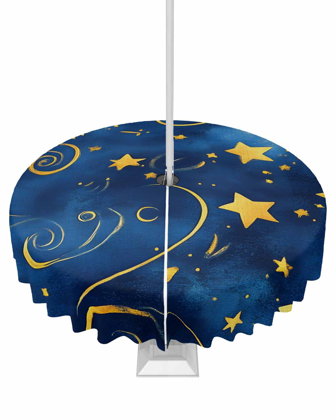 nqOlkjepod Blue Starry Sky Outdoor Tablecloth with Umbrella Hole ...