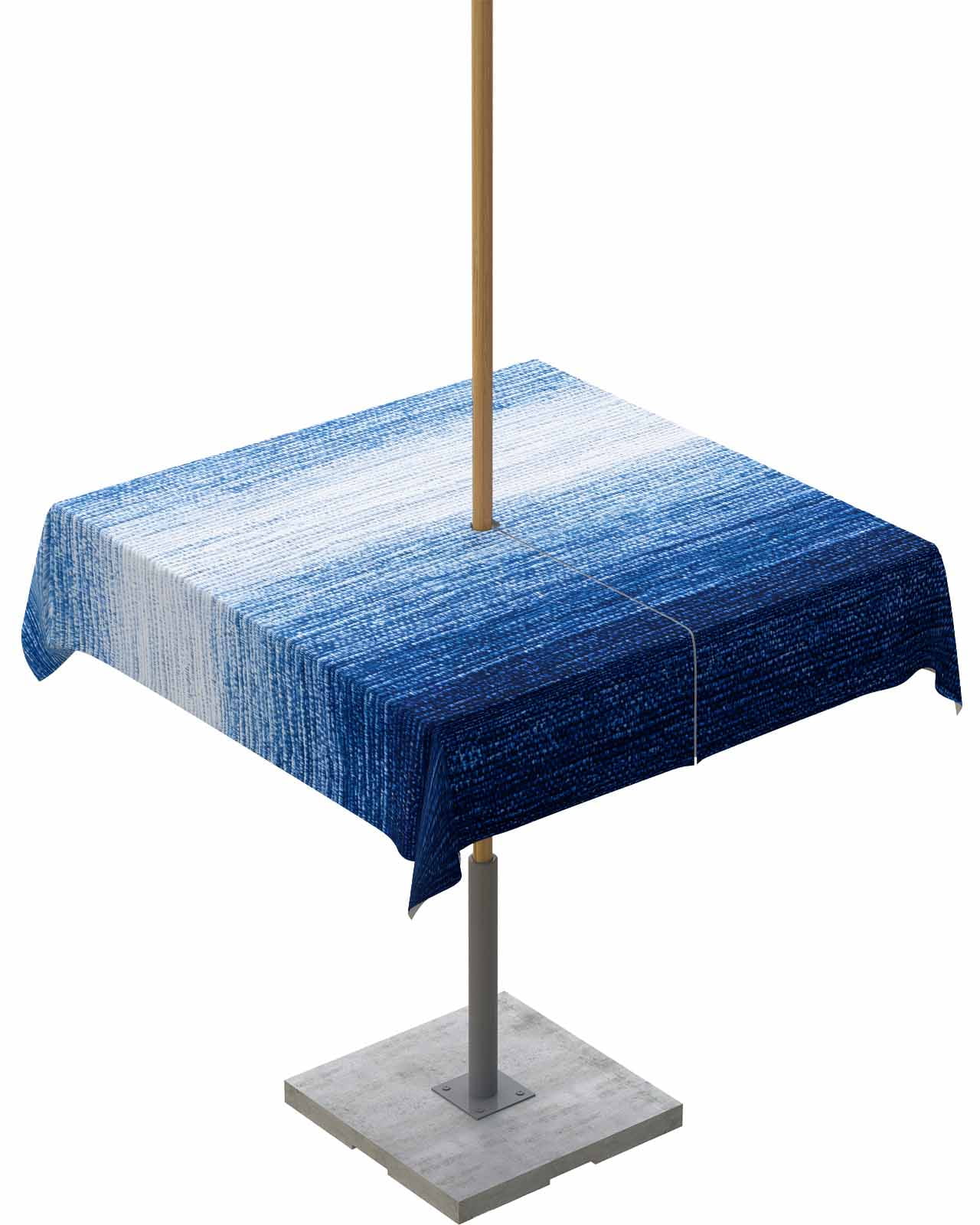 nqOlkjepod Blue White Ombre Outdoor Tablecloth with Umbrella Hole ...