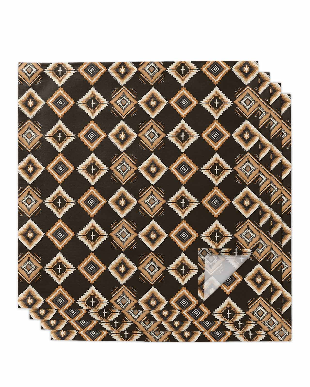 nqOlkjepod Boho Geometric Cloth Napkins Set of 4 Reusable Dinner ...