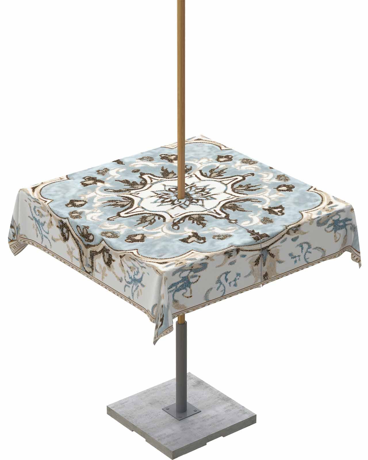 nqOlkjepod Boho Outdoor Tablecloth with Umbrella Hole & Zipper, Ethnic ...