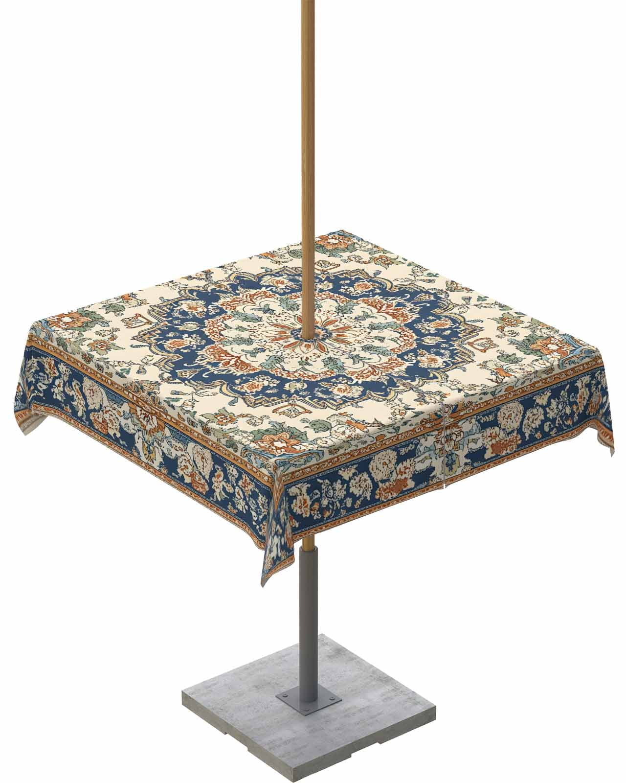 nqOlkjepod Boho Southwestern Outdoor Tablecloth with Umbrella Hole ...