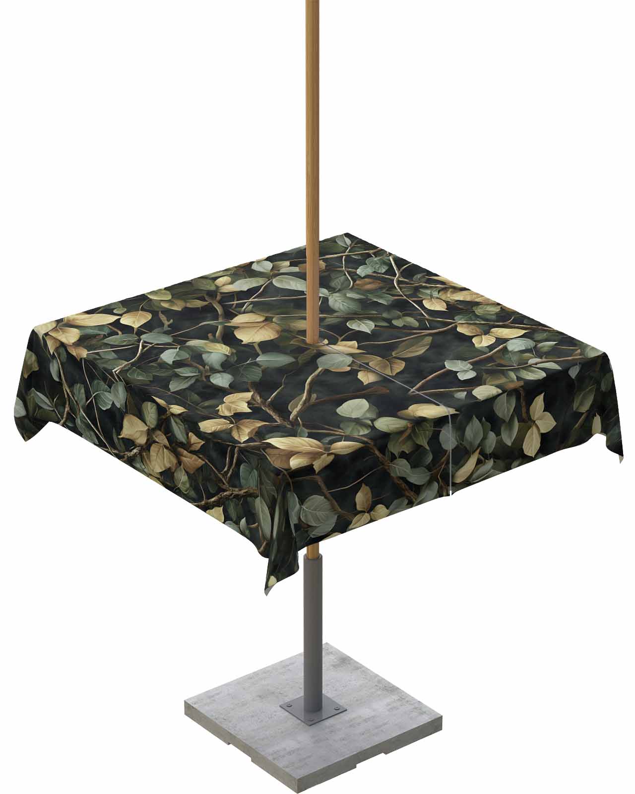 nqOlkjepod Branches Green Leaves Outdoor Tablecloth with Umbrella Hole ...