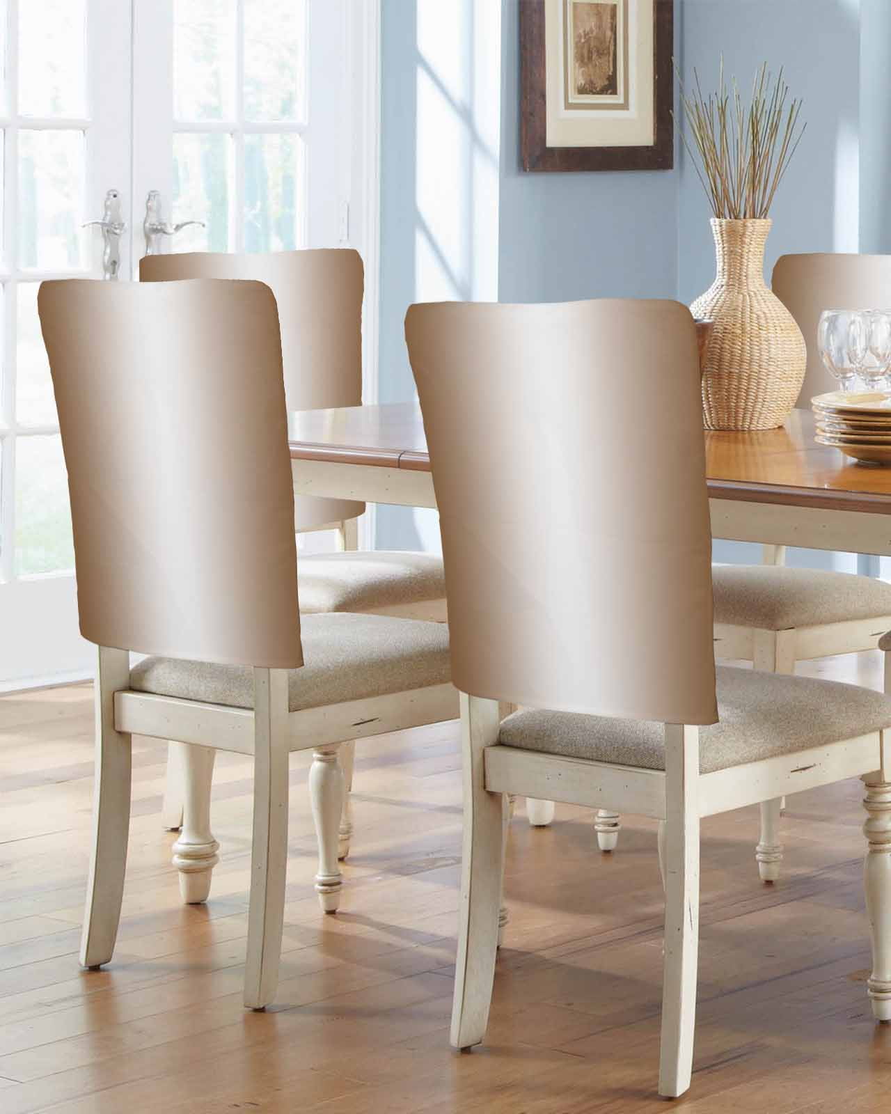 nqOlkjepod Brown Ombre Chair Covers Set of 6, Decorative Chair Back ...
