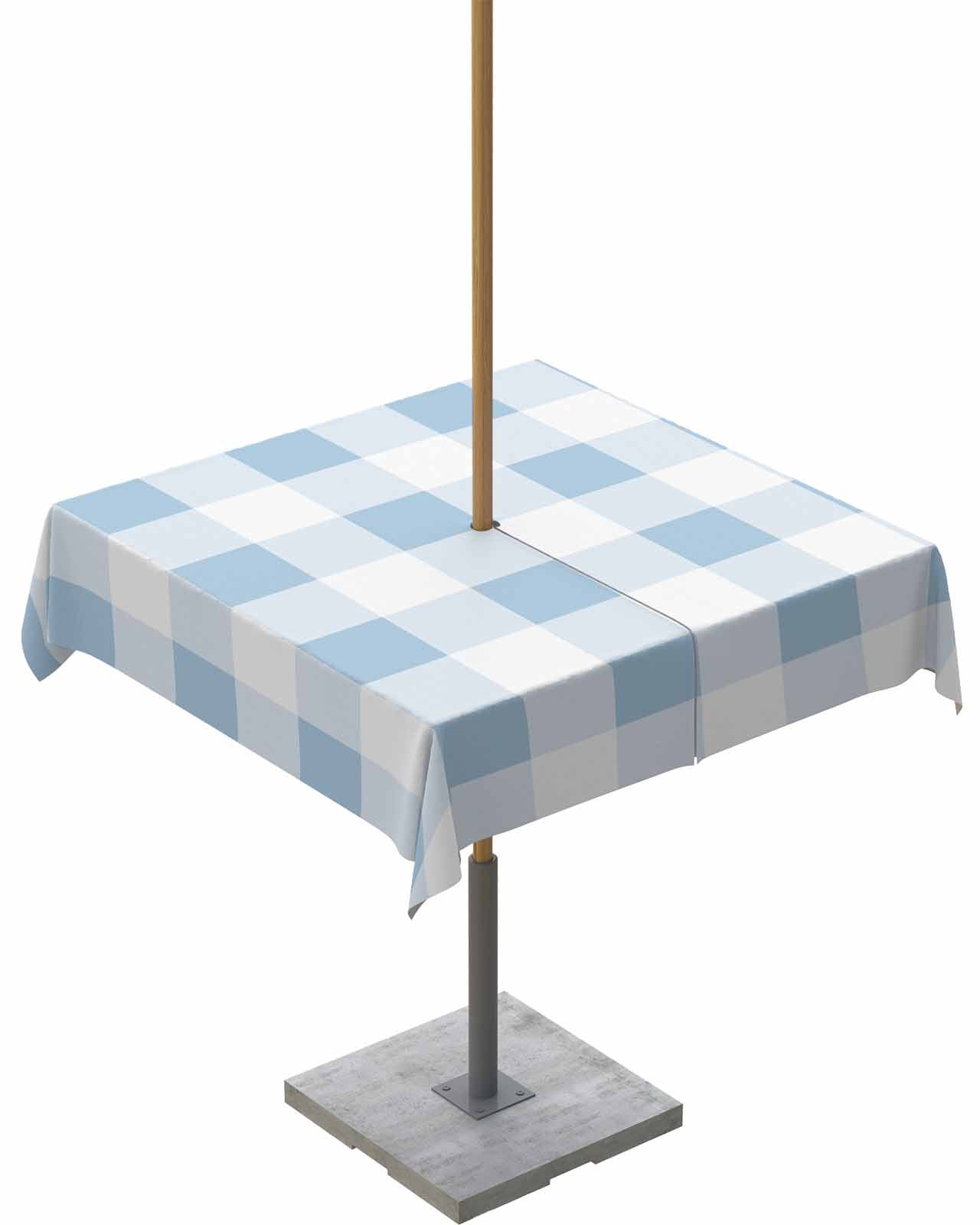 nqOlkjepod Buffalo Plaid Blue, Outdoor Tablecloth with Umbrella Hole ...