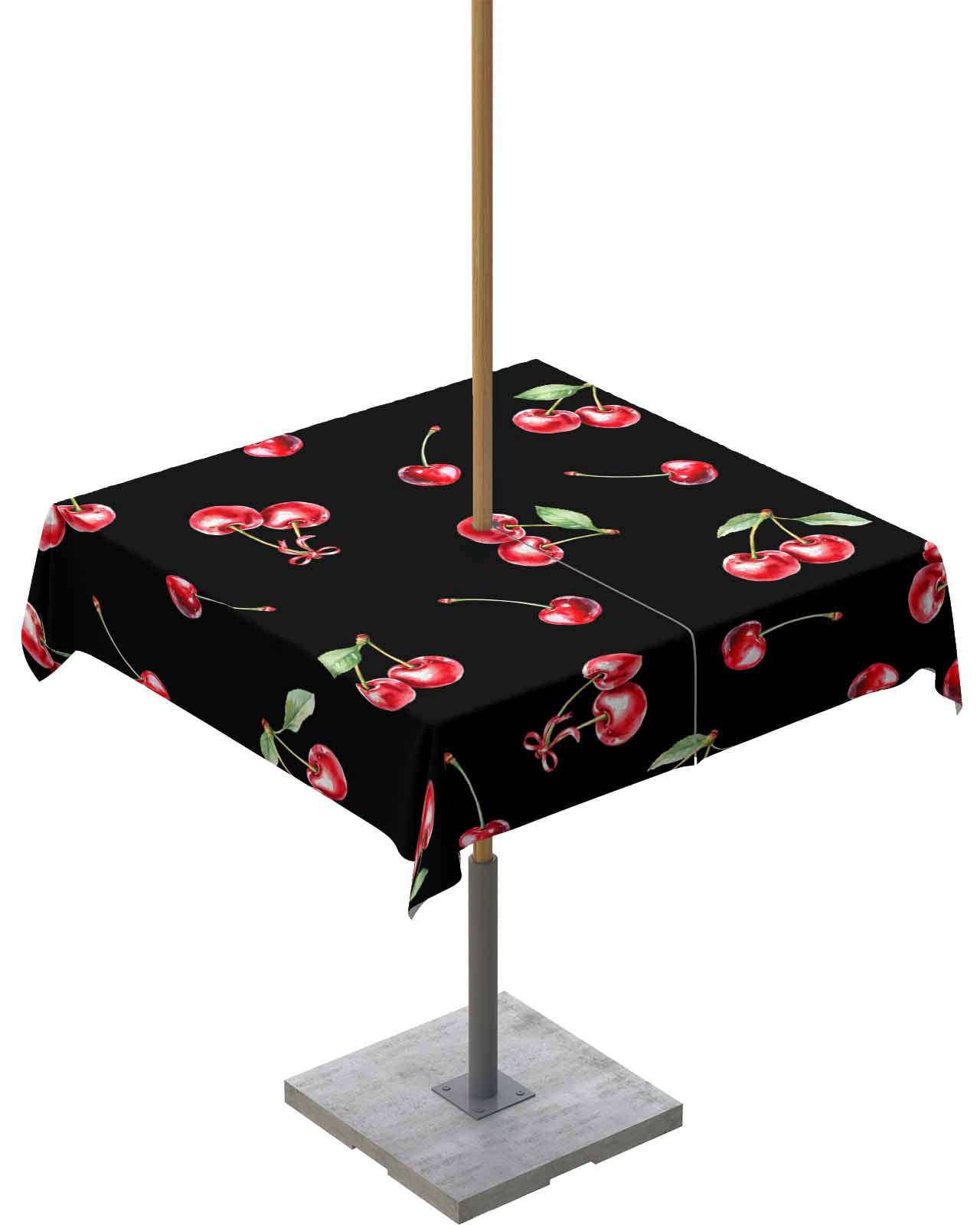 nqOlkjepod Cherry Rustic Outdoor Tablecloth with Umbrella Hole & Zipper ...