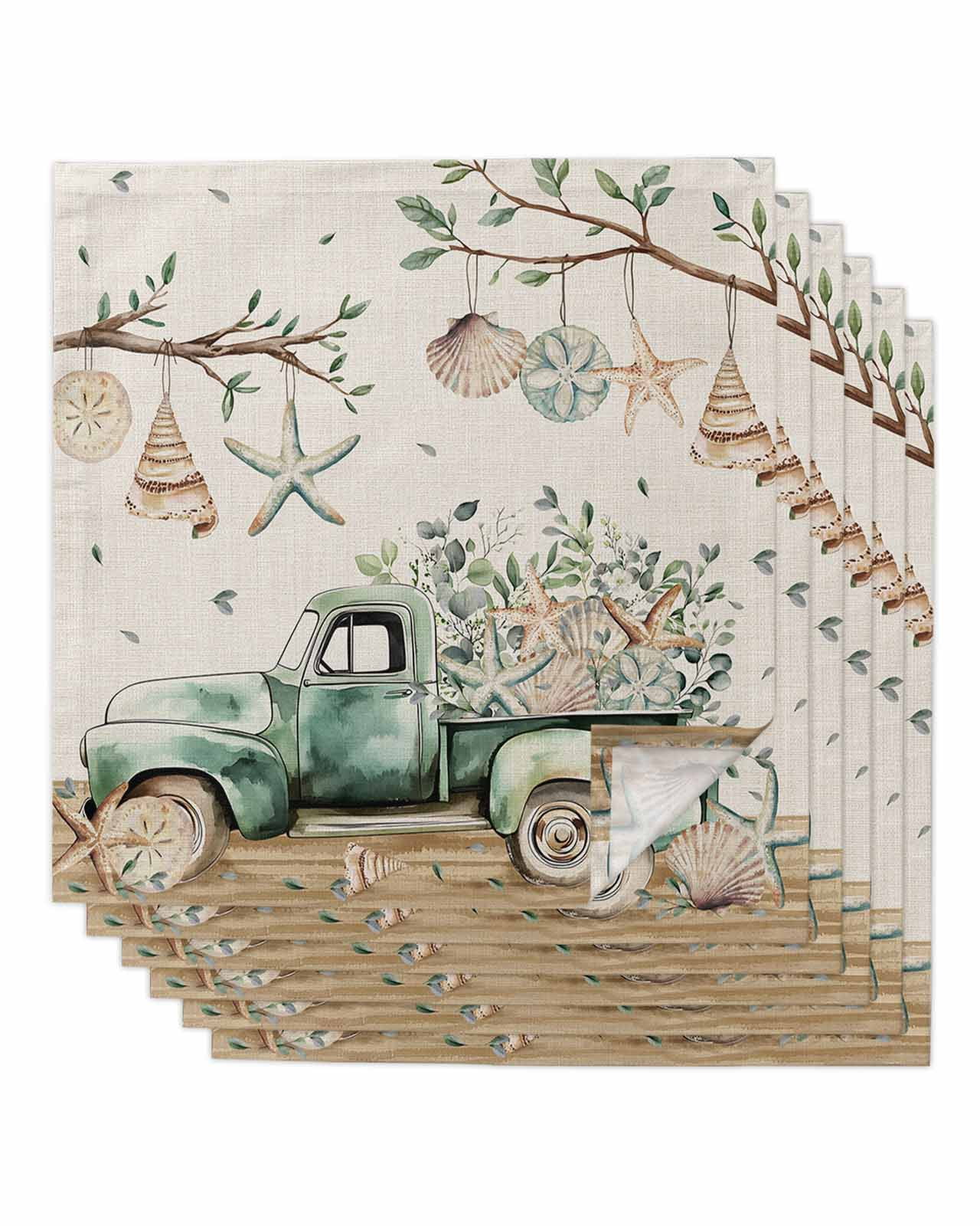 nqOlkjepod Coastal Sage Green Cloth Napkins Set of 6 Reusable Dinner ...