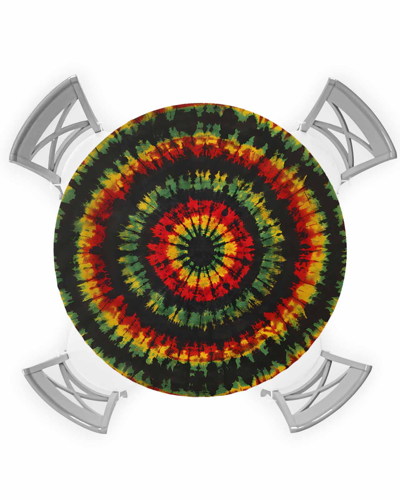 nqOlkjepod Colorful Ombre Boho Round Tablecloth, Fitted Table Cover ...