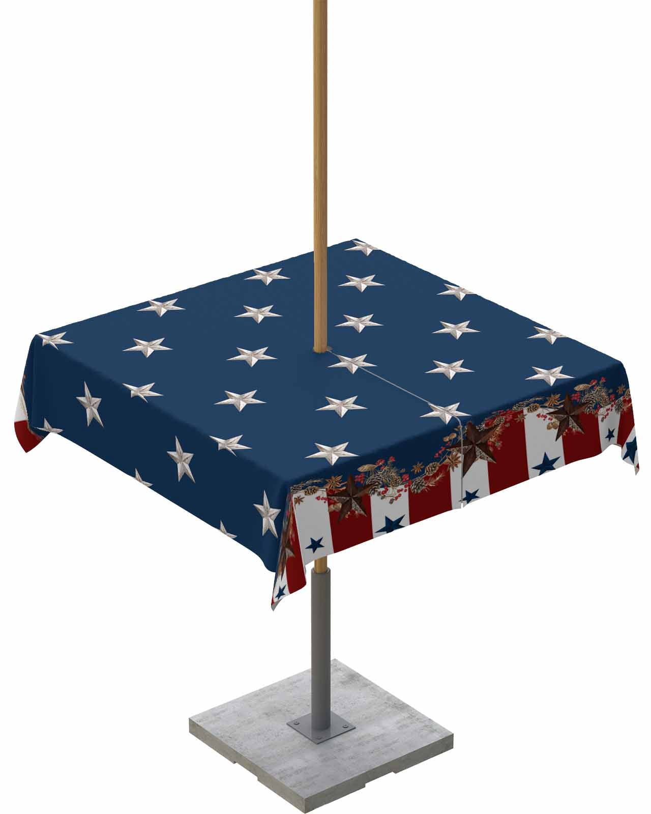nqOlkjepod Country Star Farm Outdoor Tablecloth with Umbrella Hole ...