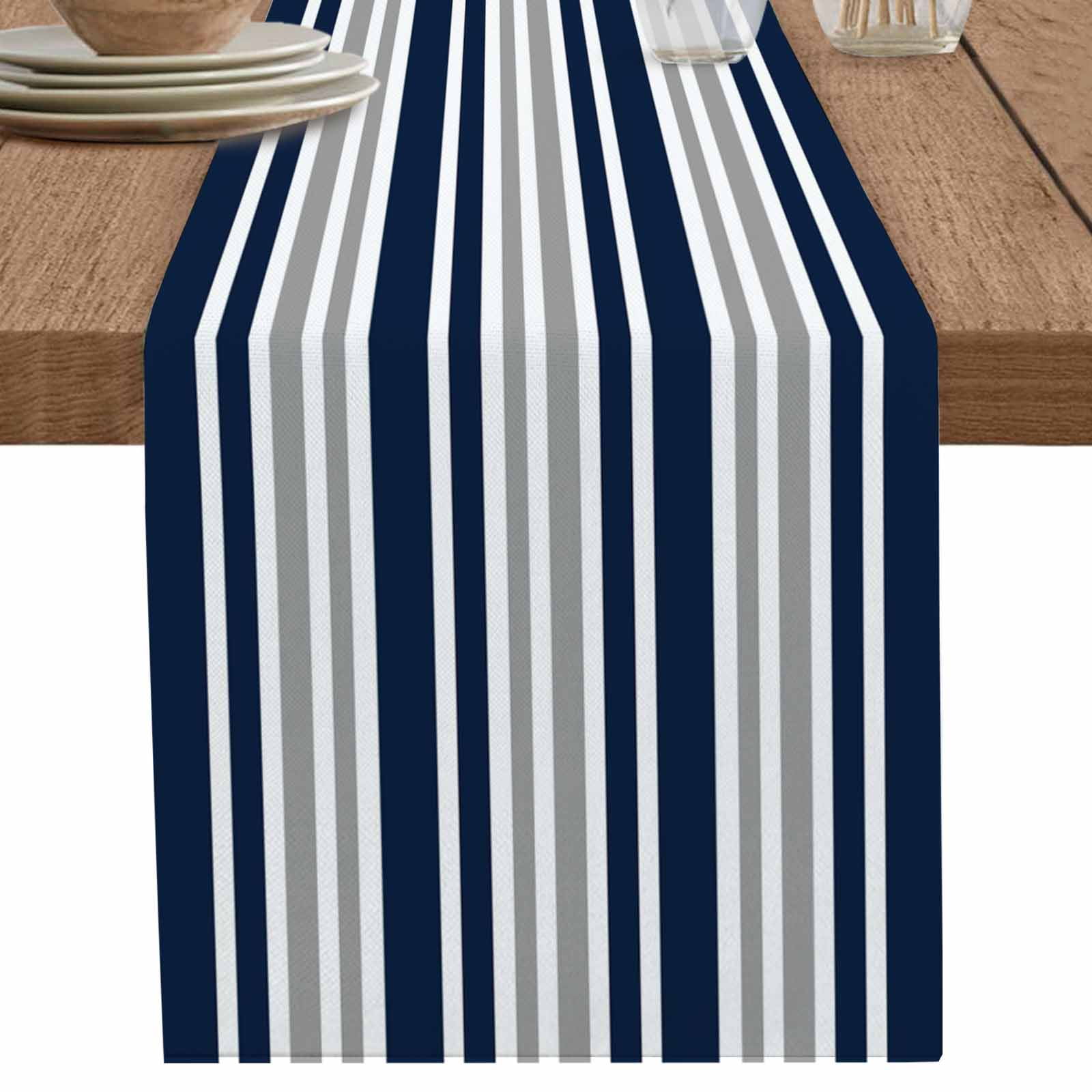 nqOlkjepod Dark Blue Gray Table Runner 72 Inches Long Farmhouse Dress ...