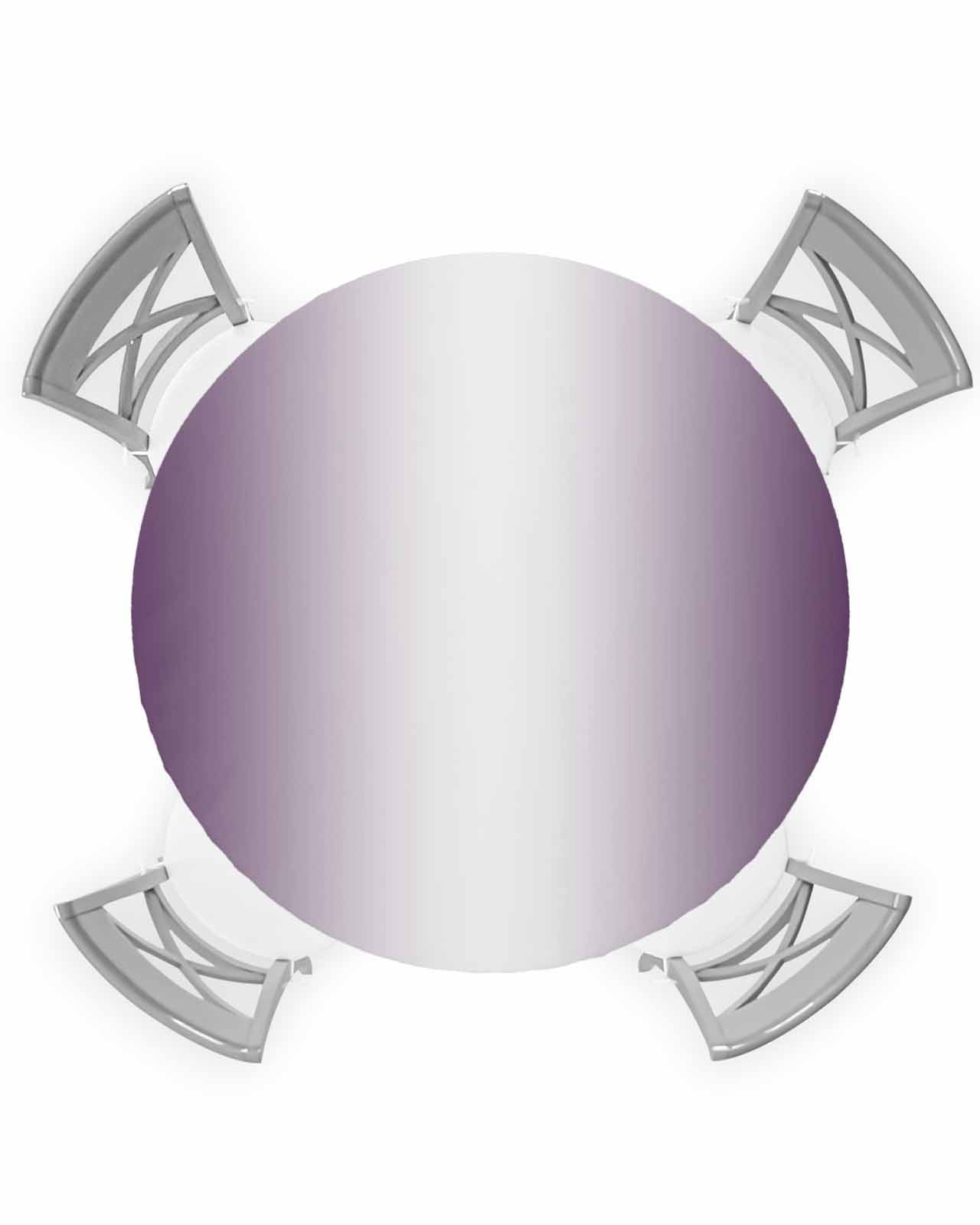 nqOlkjepod Dark Purple Ombre Round Tablecloth, Fitted Table Cover with ...
