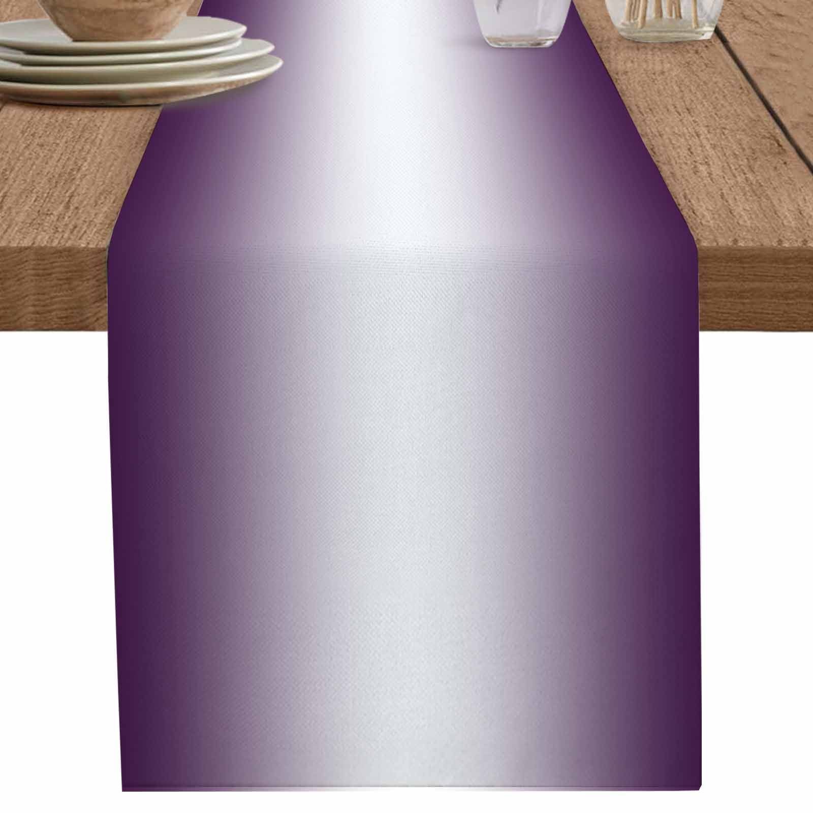 nqOlkjepod Dark Purple Ombre Table Runner 72 Inches Long Farmhouse ...