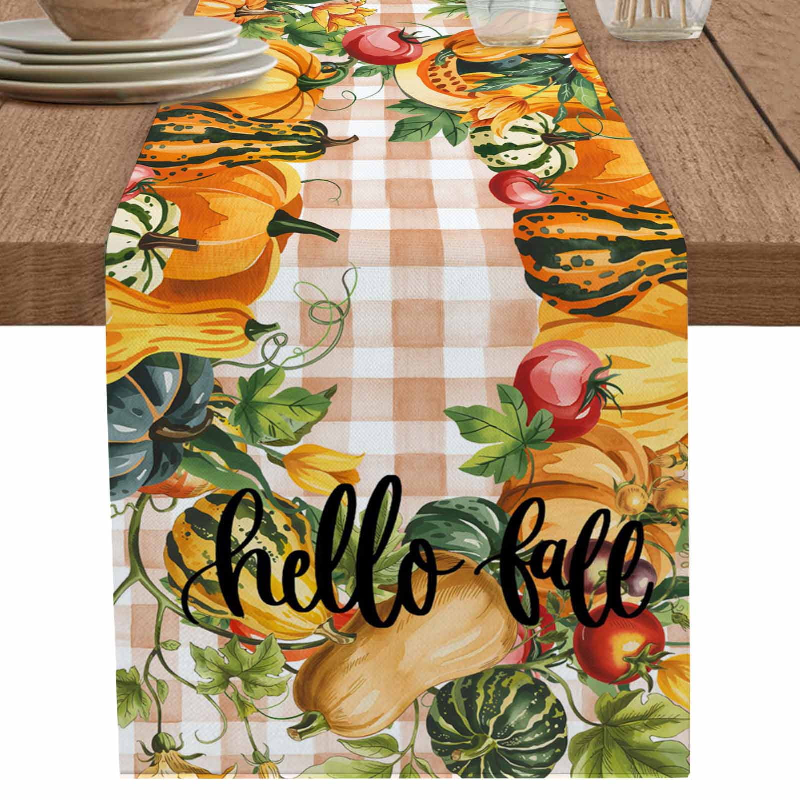 nqOlkjepod Fall Table Runner 70 Inches Long Farmhouse Dress Scarves ...