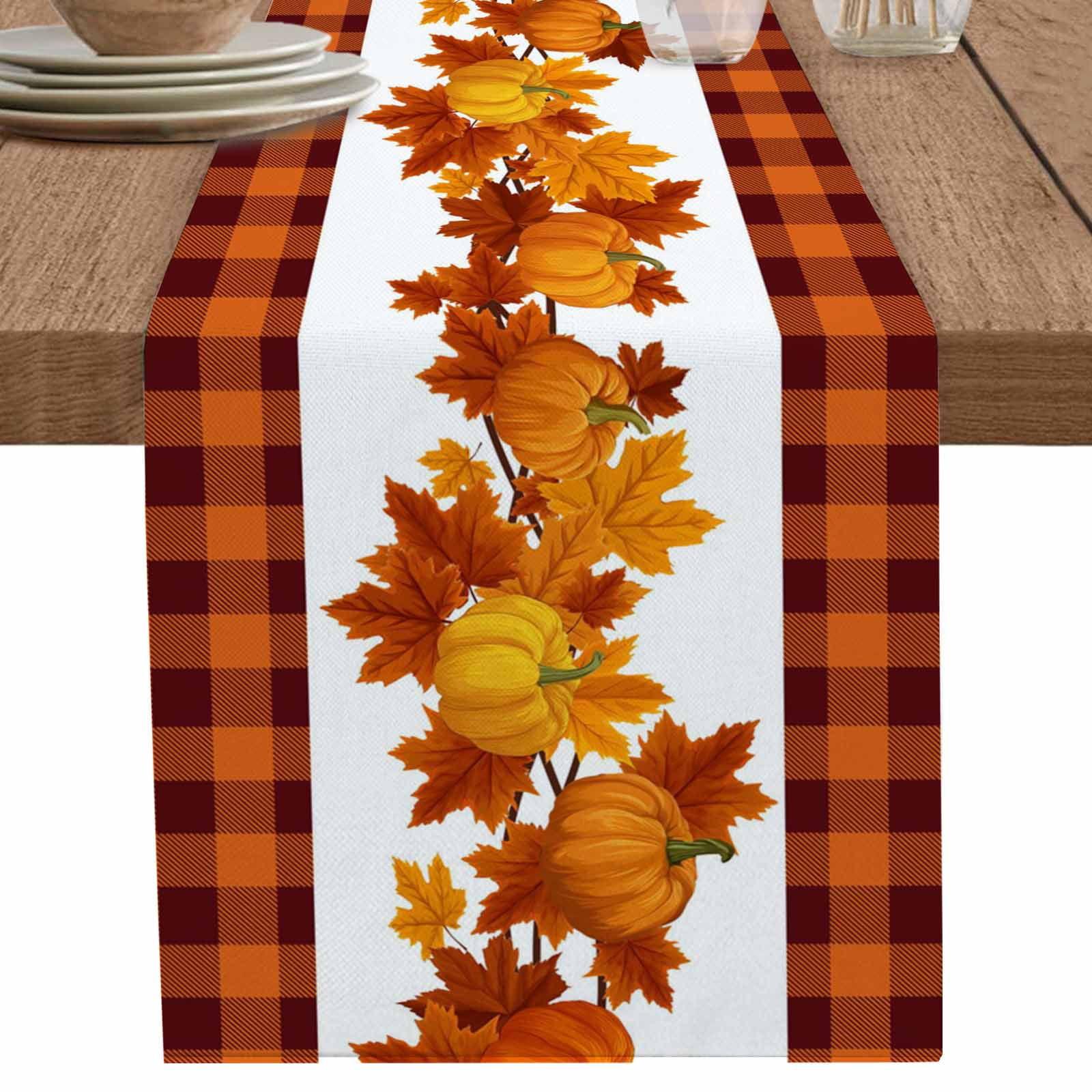 nqOlkjepod Fall Table Runner 90 Inches Long Farmhouse Dress Scarves ...