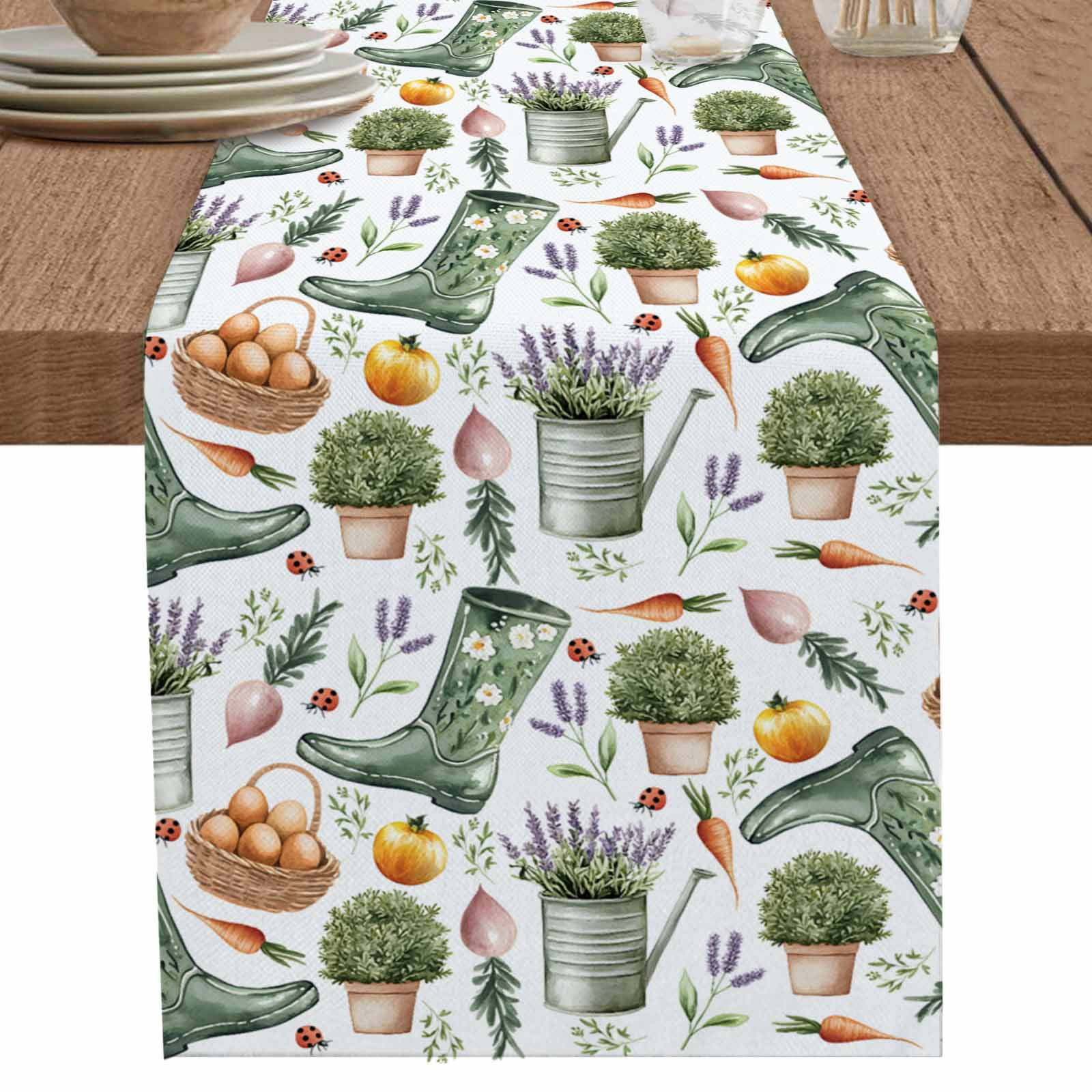 nqOlkjepod Farm Fruit Table Runner 36 Inches Long Farmhouse Dress ...