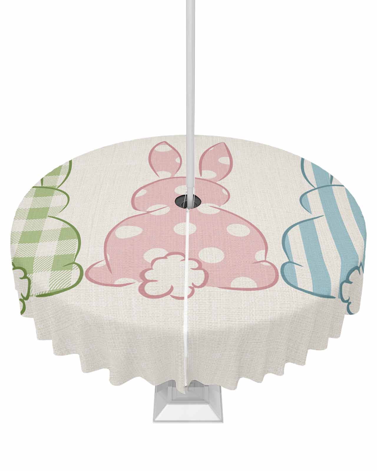 nqOlkjepod Farmhouse Bunny Outdoor Tablecloth with Umbrella Hole ...