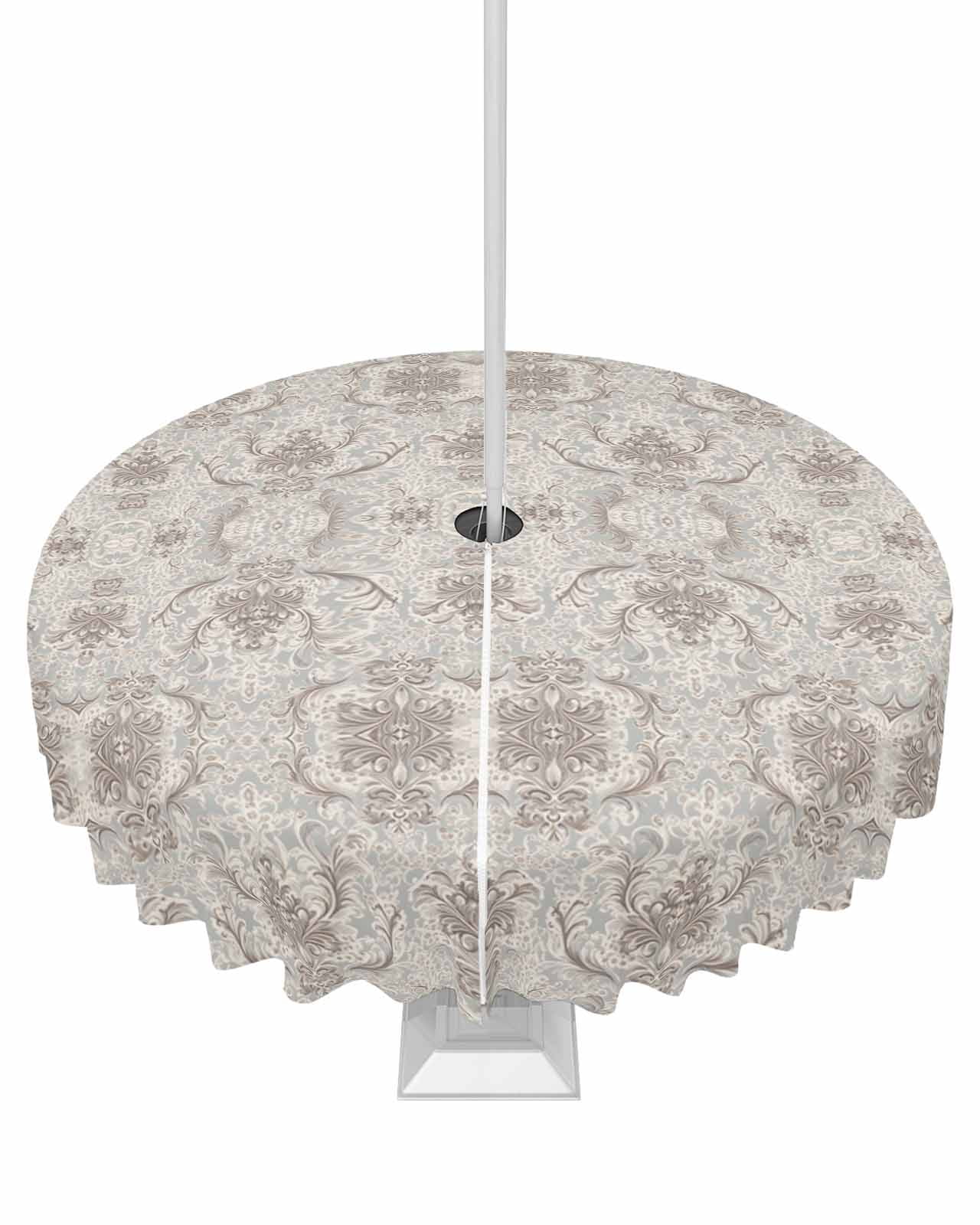 nqOlkjepod Farmhouse Ethnic Outdoor Tablecloth with Umbrella Hole ...