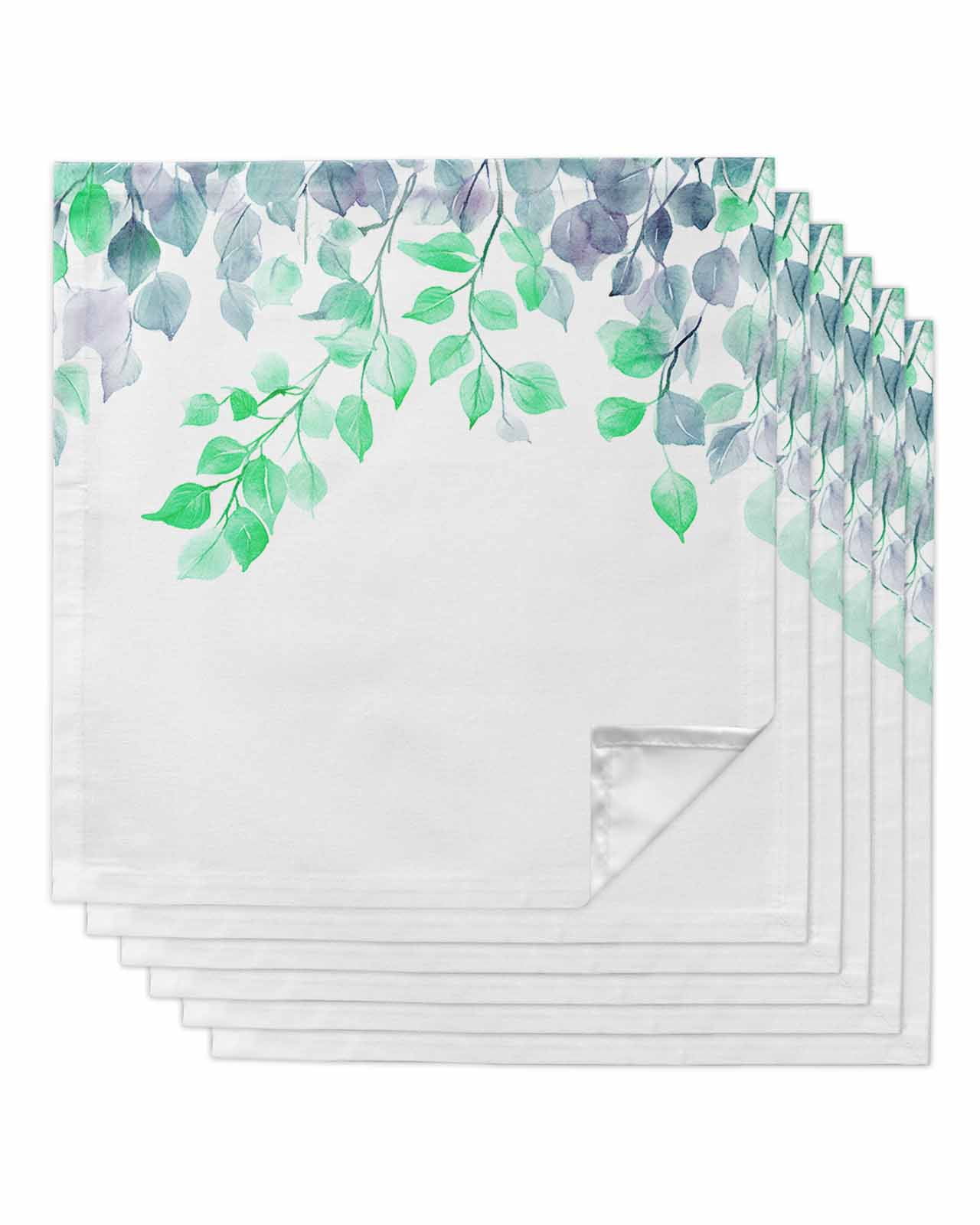 nqOlkjepod Farmhouse Leaves Cloth Napkins Set of 6 Reusable Dinner ...