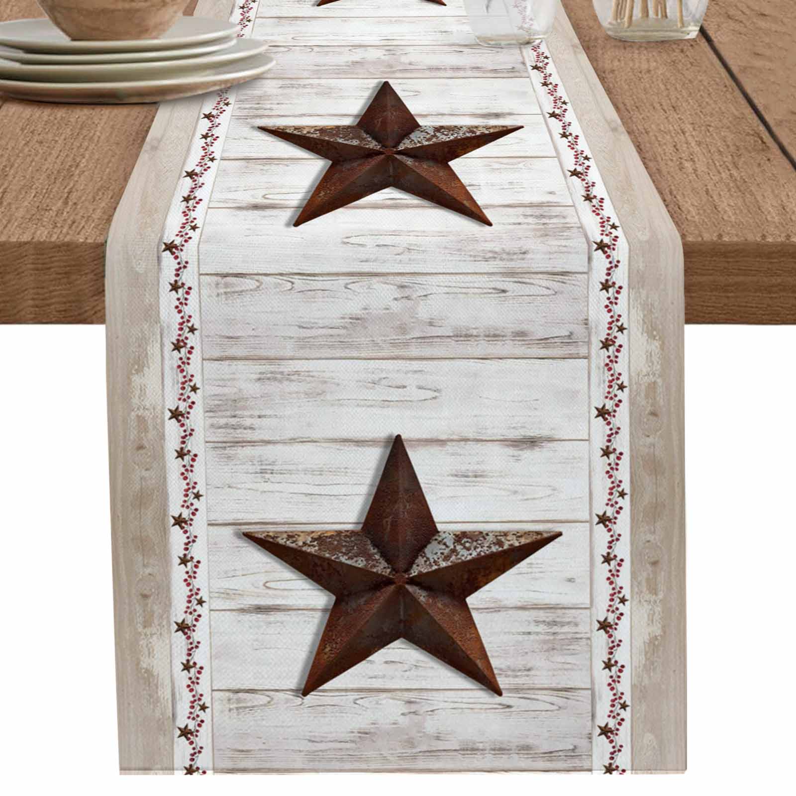 nqOlkjepod Farmhouse Table Runner 70 Inches Long Farmhouse Dress ...