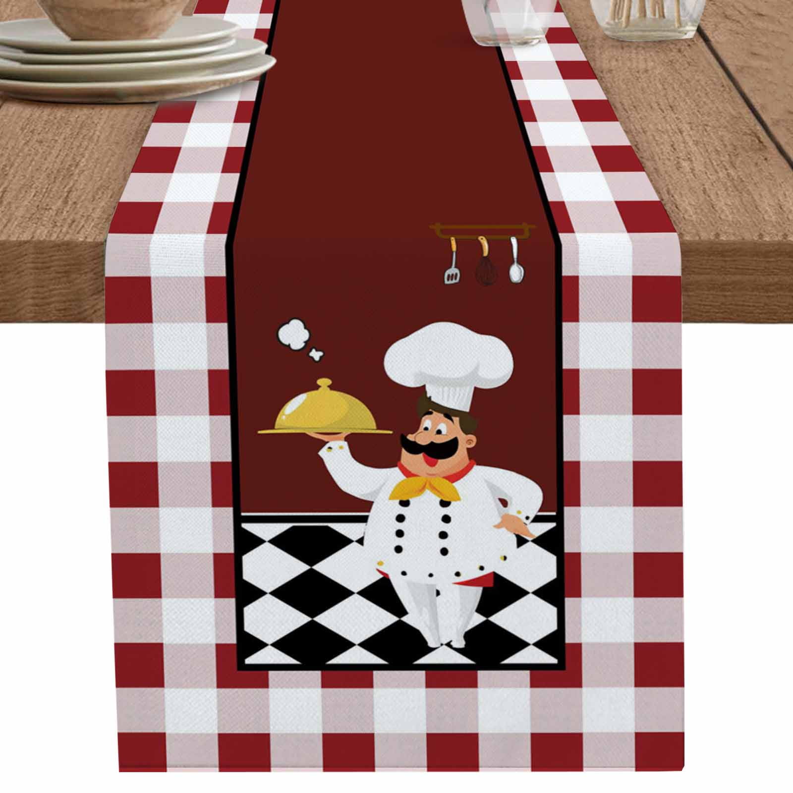 nqOlkjepod Fat Chef Table Runner 108 Inches Long Farmhouse Dress ...