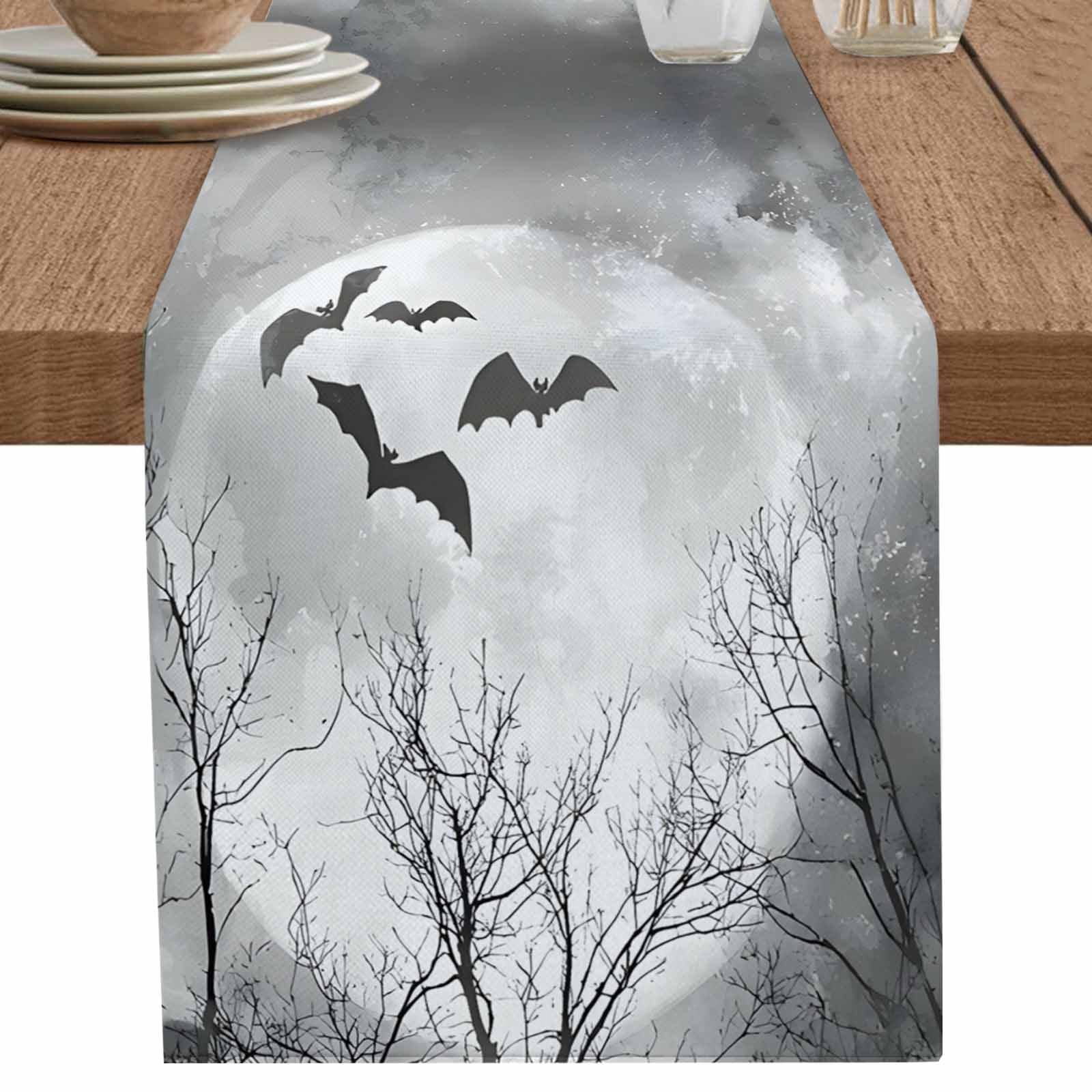 nqOlkjepod Full Moon Night Table Runner 36 Inches Long Farmhouse Dress ...