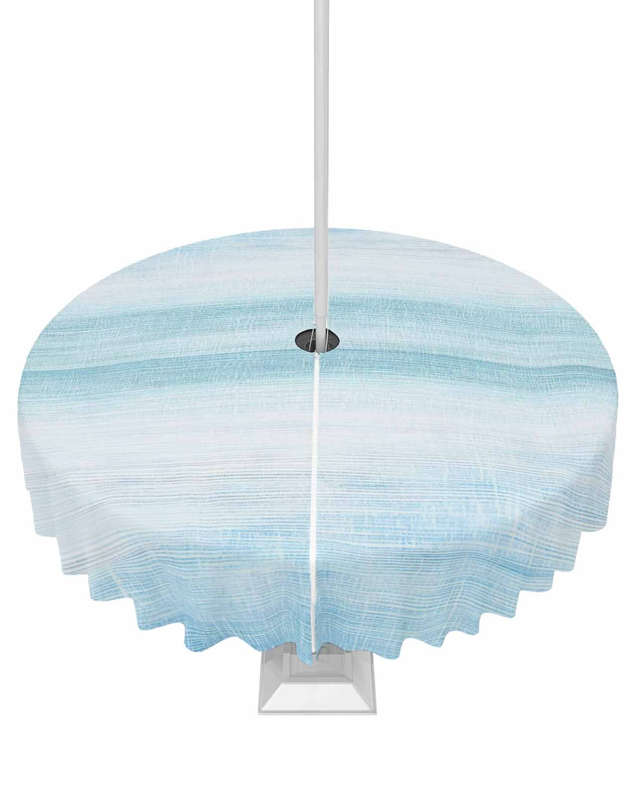 nqOlkjepod Gradient Aqua Blue Outdoor Tablecloth with Umbrella Hole ...