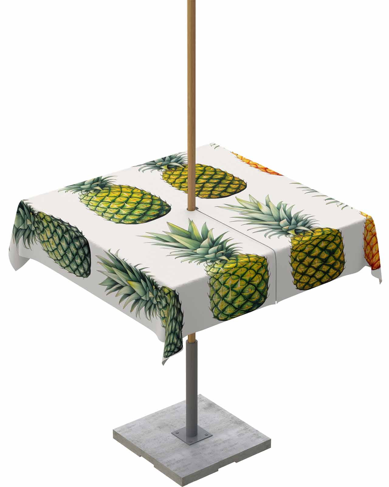 nqOlkjepod Gradient Pineapple Outdoor Tablecloth with Umbrella Hole ...