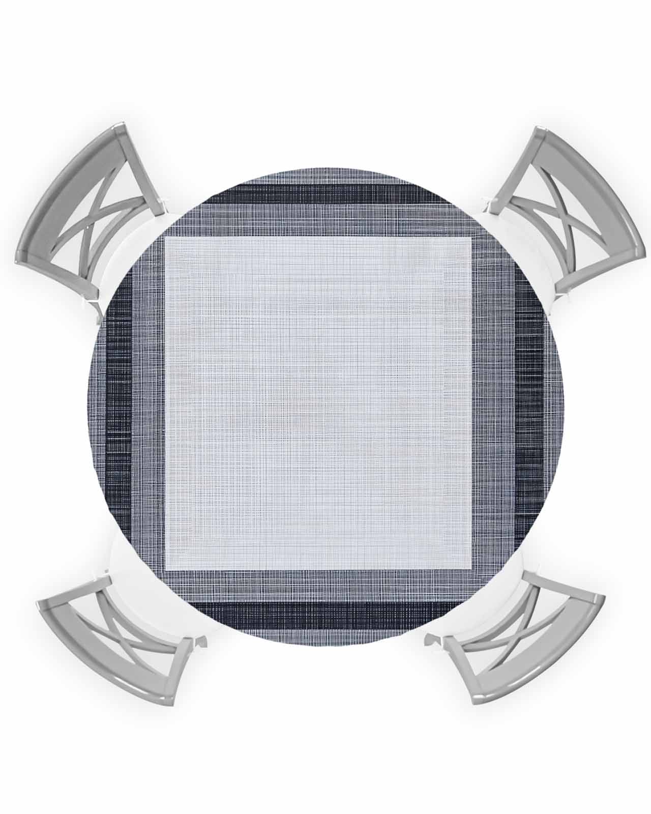 nqOlkjepod Gray Boho Round Tablecloth, Fitted Table Cover with Elastic ...