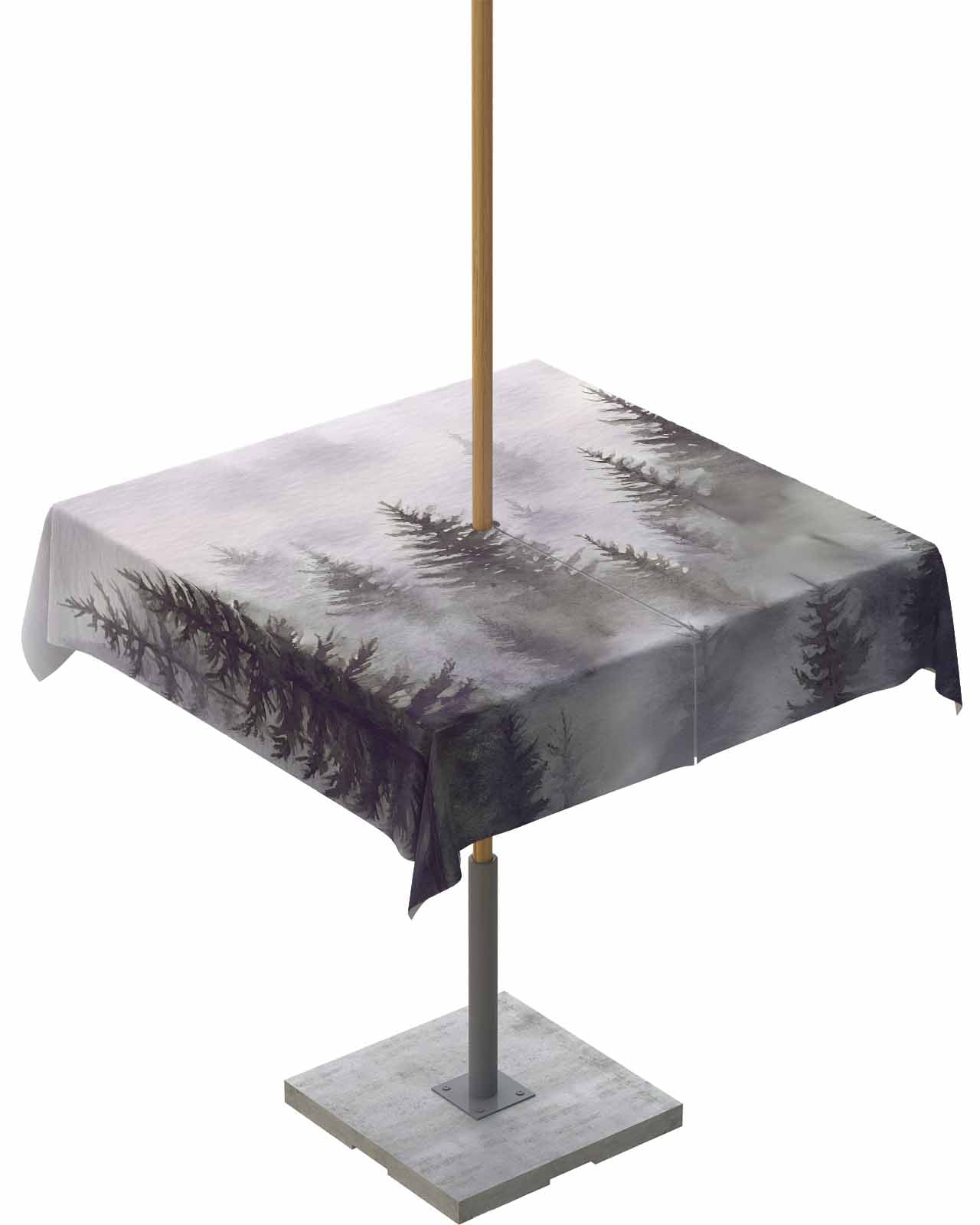 nqOlkjepod Green Forest Outdoor Tablecloth with Umbrella Hole & Zipper ...