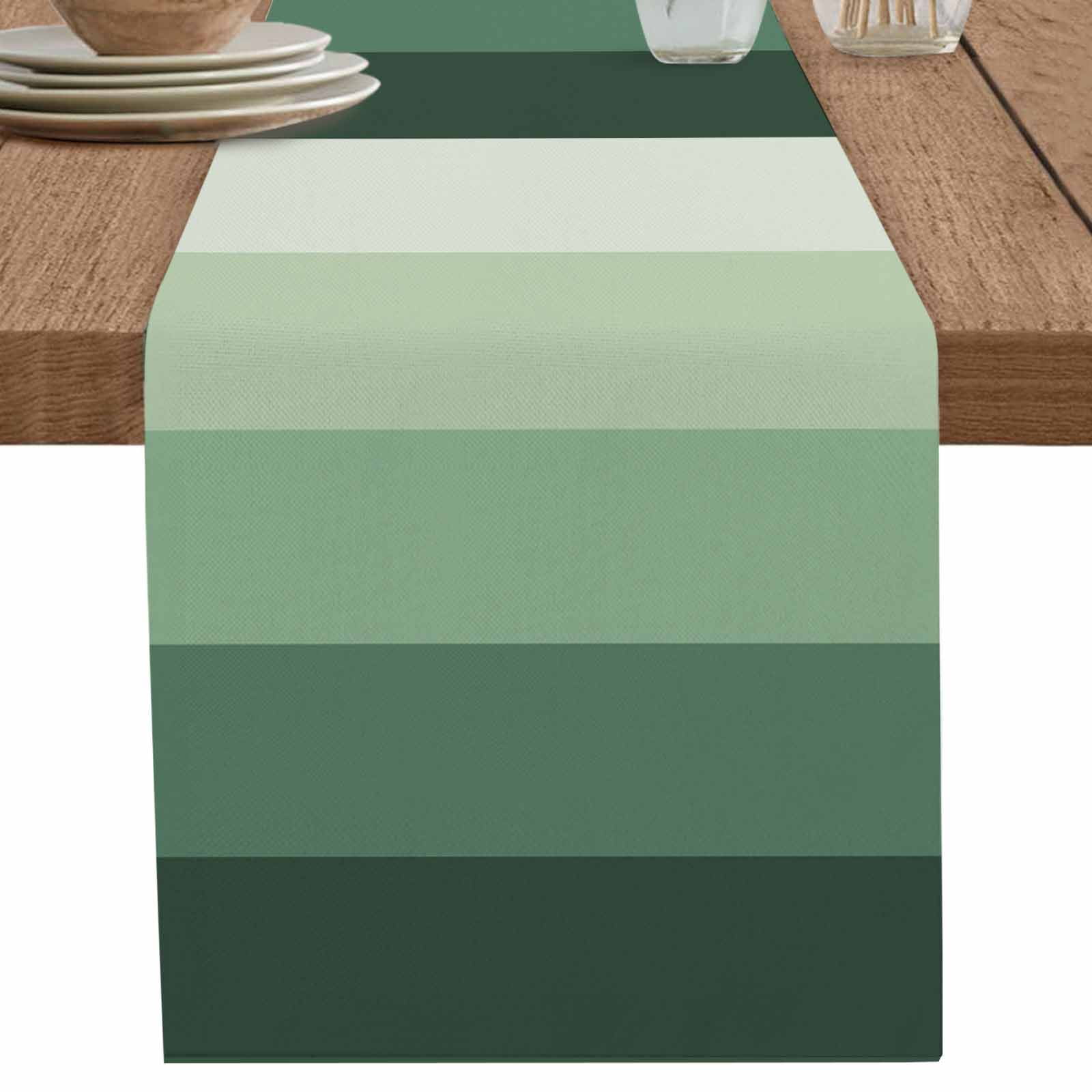 nqOlkjepod Green Ombre Table Runner 72 Inches Long Farmhouse Dress ...