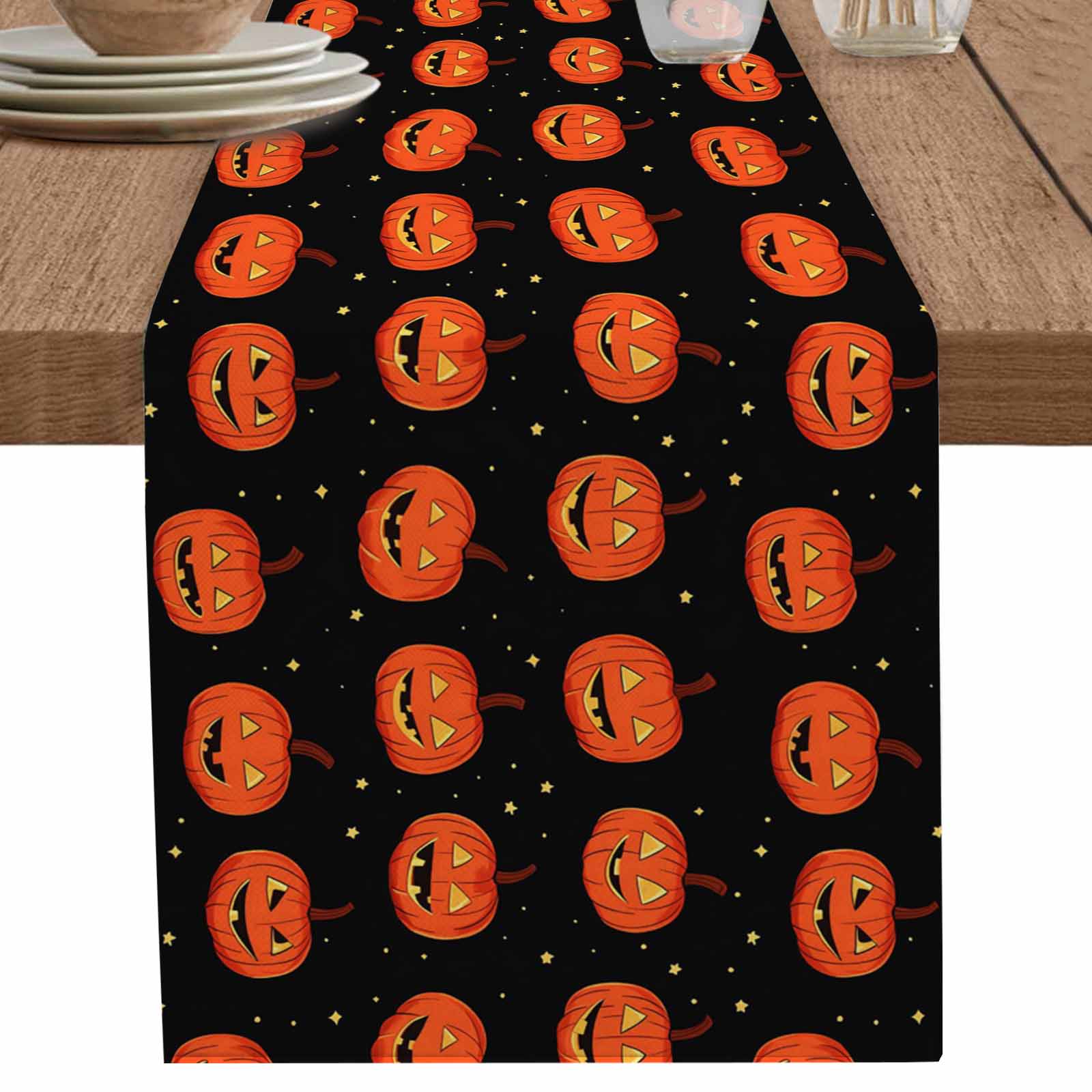 nqOlkjepod Halloween Table Runner 36 Inches Long Farmhouse Dress ...