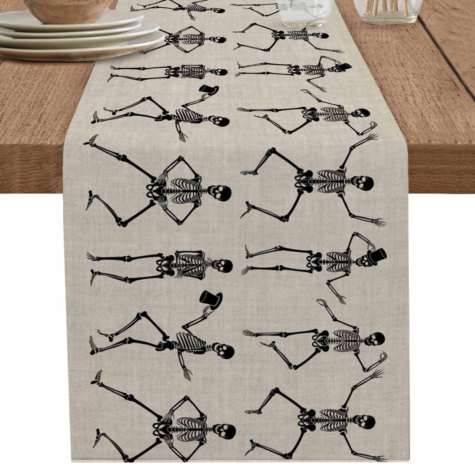 nqOlkjepod Halloween Table Runner 60 Inches Long Farmhouse Dress ...